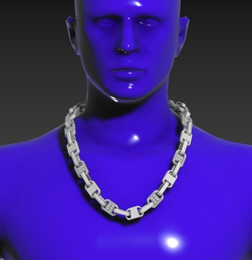 3D model Cuban Chain Template GTA 5 Low-poly 3D model VR / AR / low ...