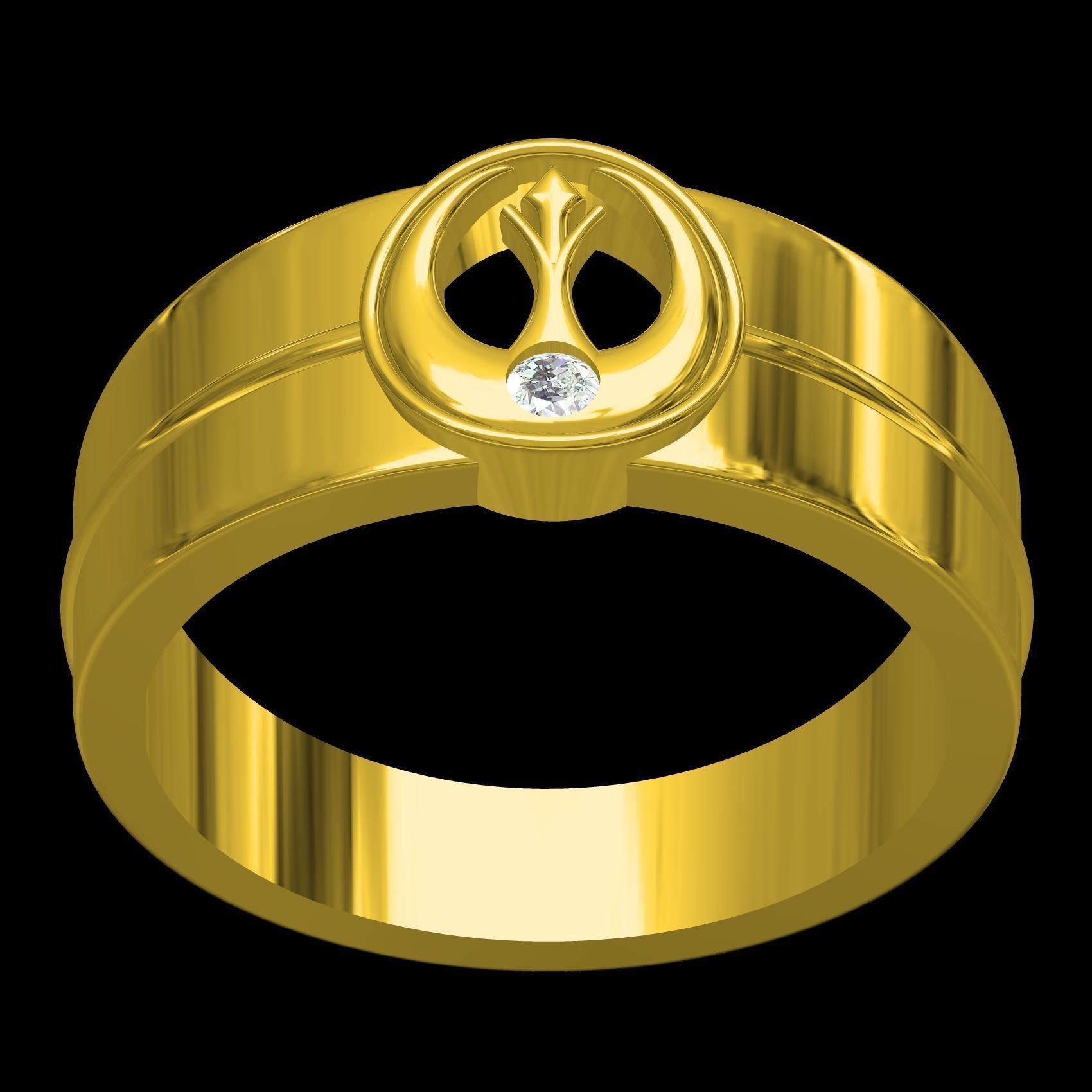Simple Engagement Ring for Men 3D model 3D printable | CGTrader