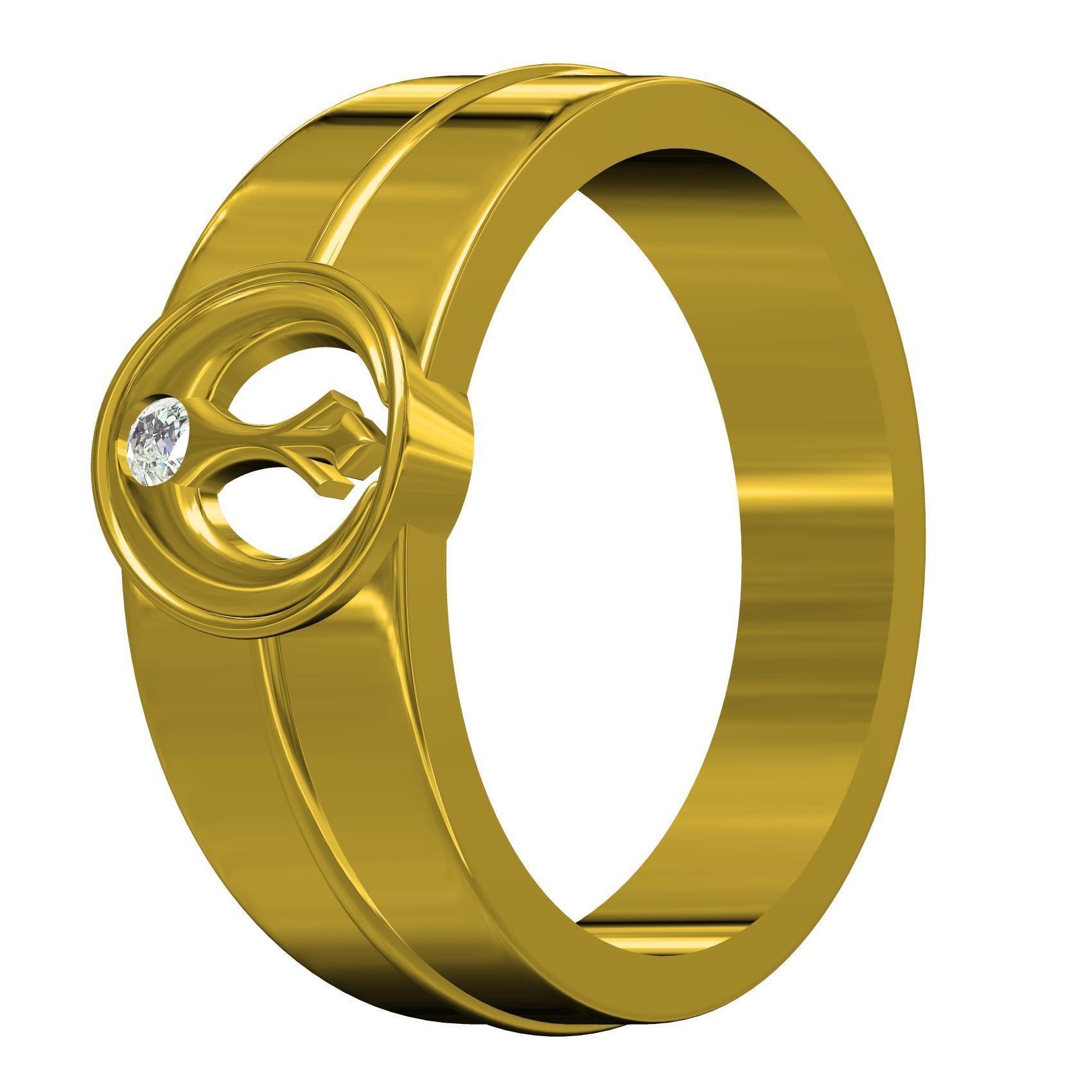 Simple Engagement Ring for Men 3D model 3D printable | CGTrader