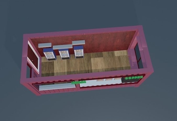 container coffee shop 3D model | CGTrader