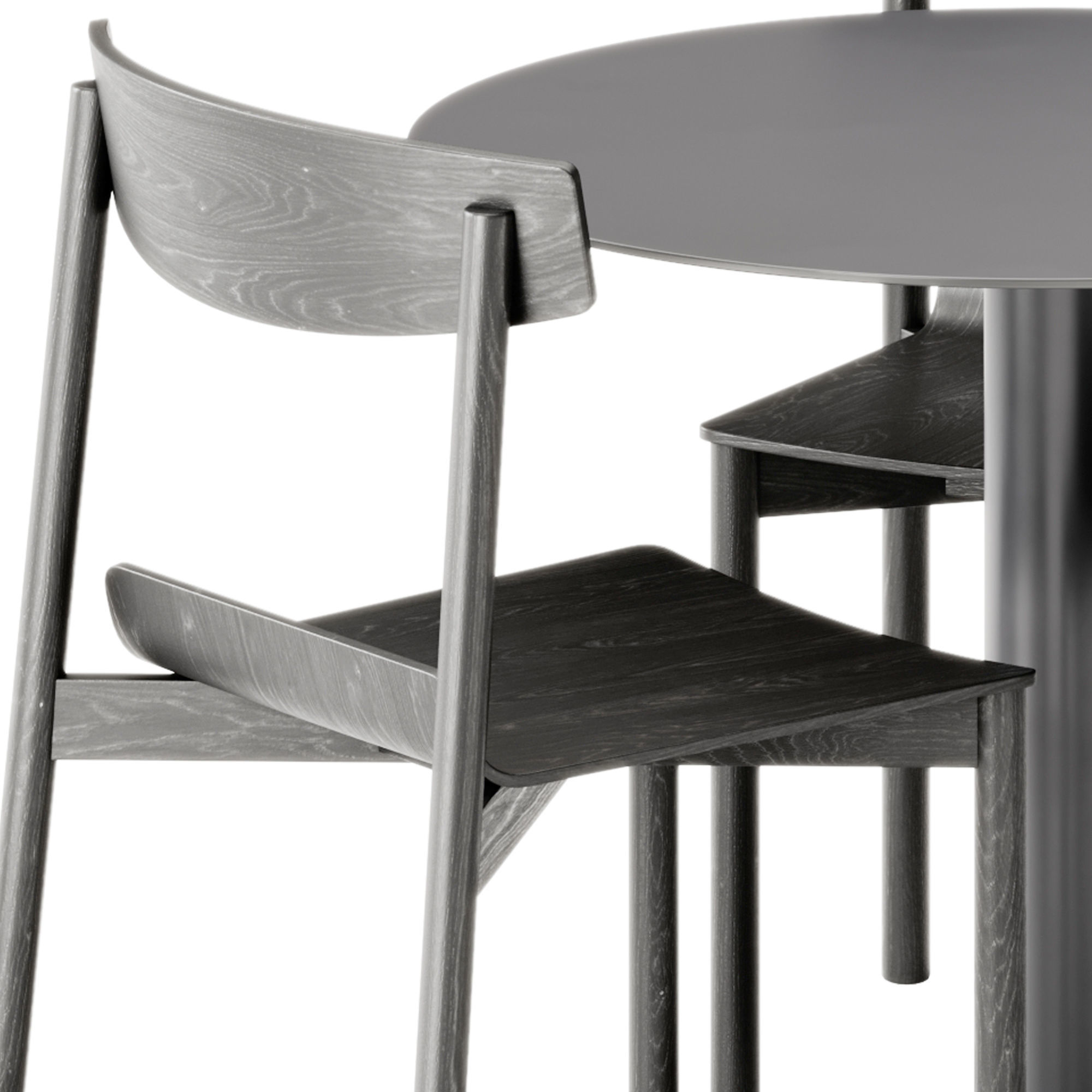 Wox 2 Wood Chair by Artu and Mesa Mona Table by Diabla 3D model | CGTrader