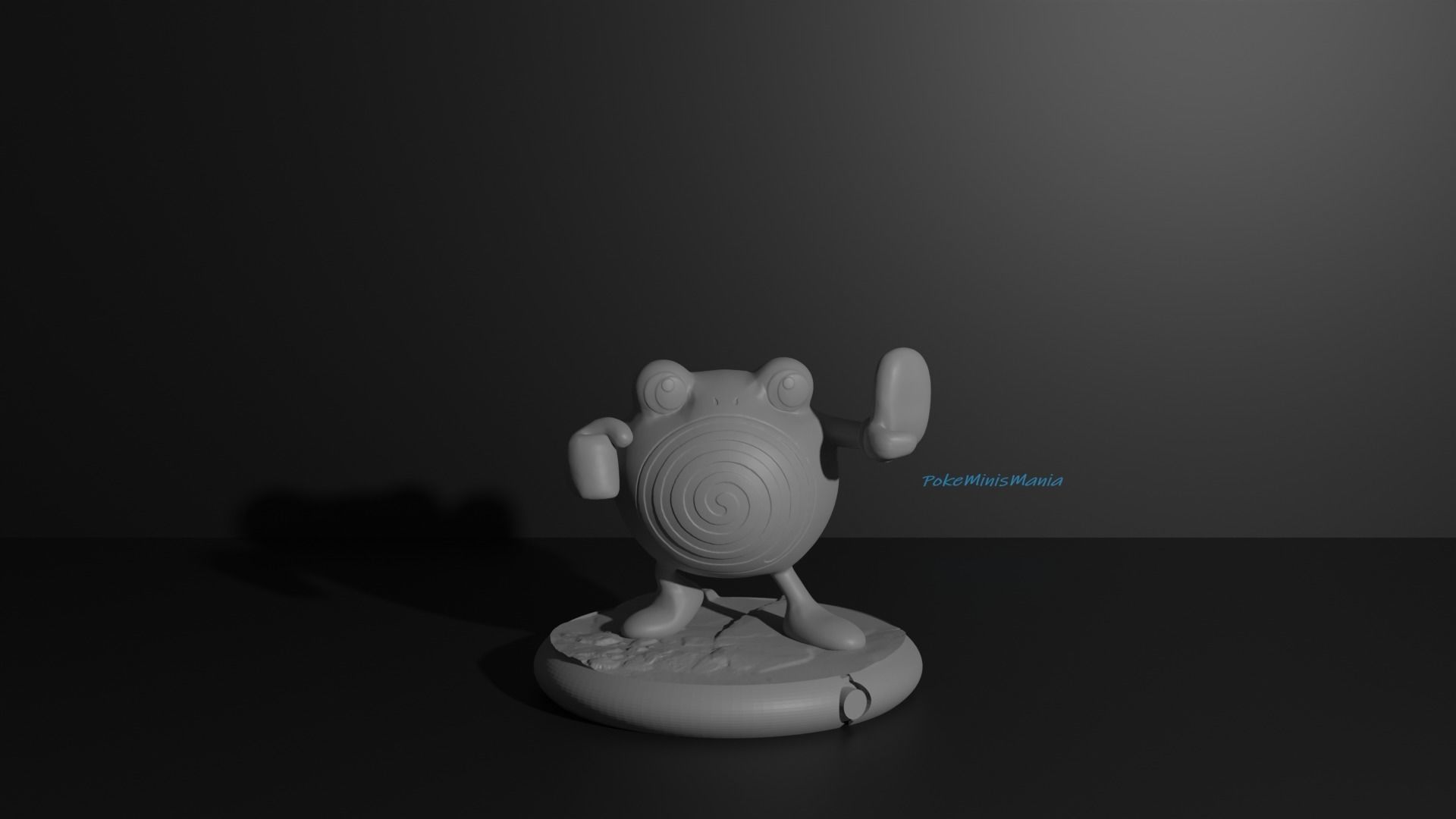 Poliwag Poliwhirl Poliwrath and Politoed 3D print model 3D model 3D ...