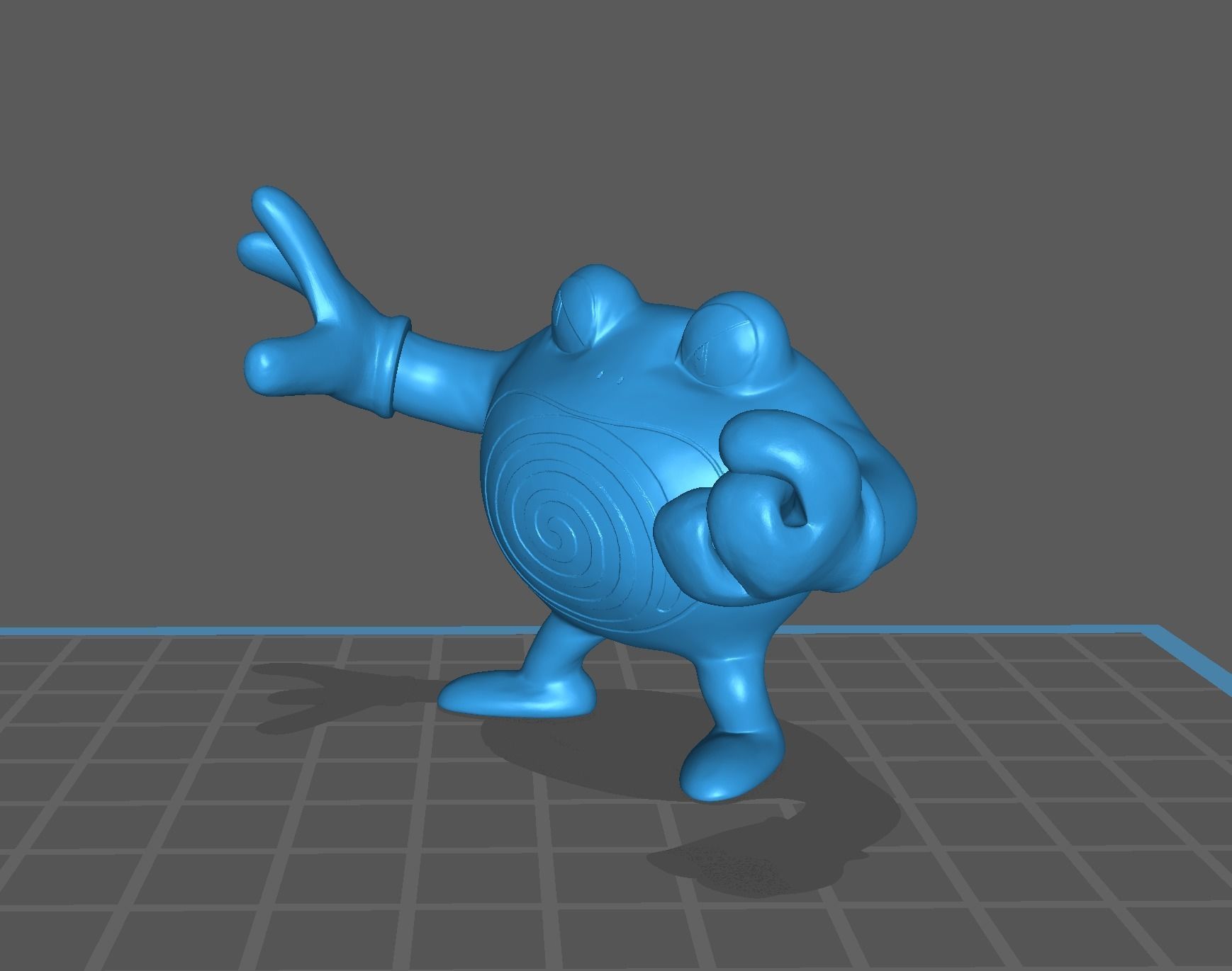 Poliwag Poliwhirl Poliwrath and Politoed 3D print model 3D model 3D ...