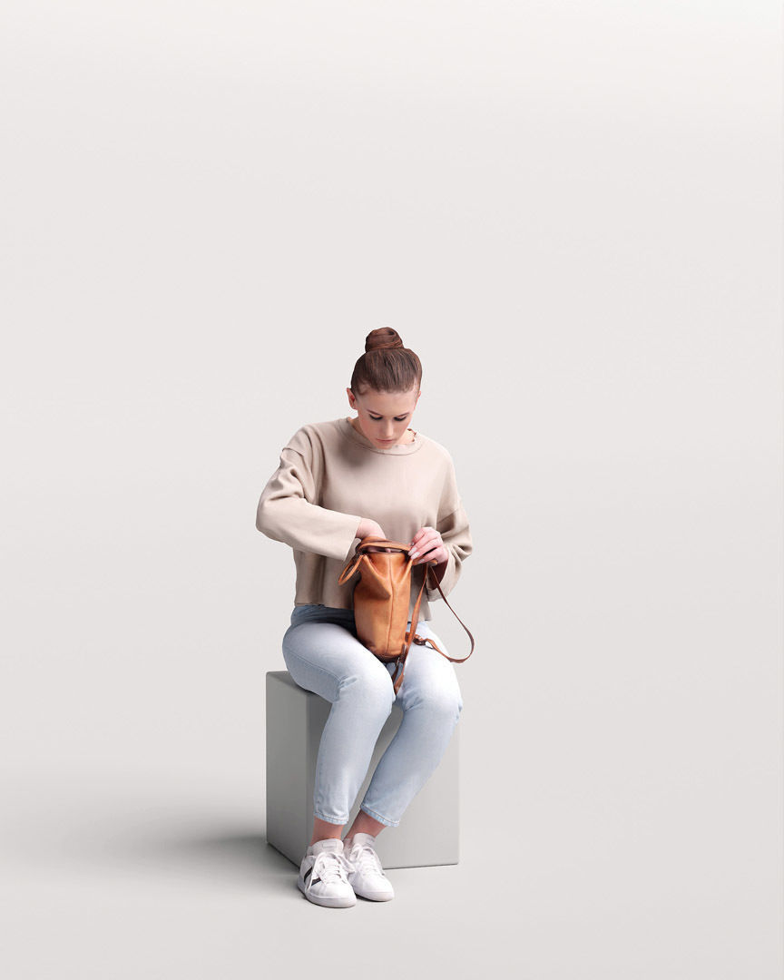 Humano 12- Collection 2203 - SITTING PEOPLE - 12 x 3D models 3D model ...