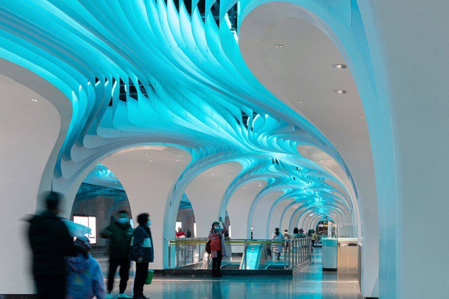 Futuristic Parametric Shanghai Subway Yuyuan Metro Station 3D model ...
