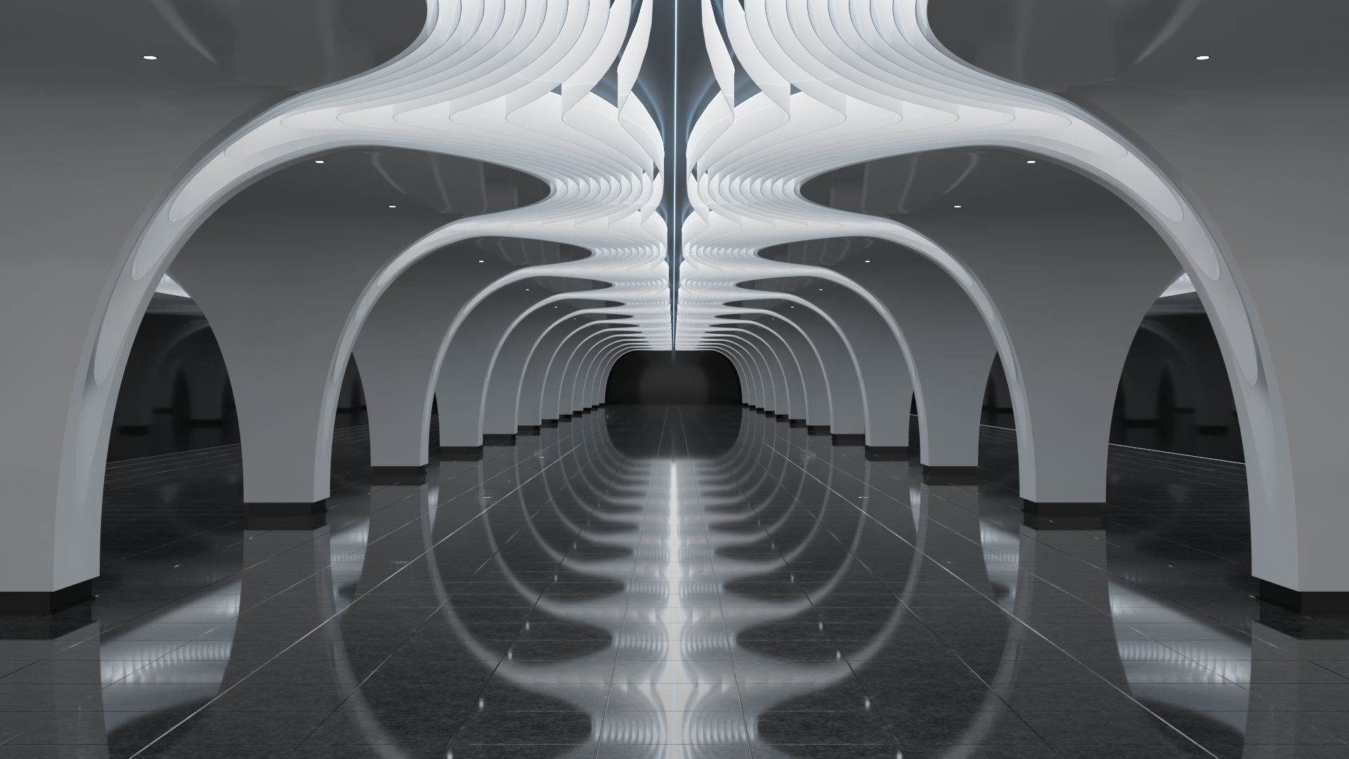 Futuristic Parametric Shanghai Subway Yuyuan Metro Station 3D model ...