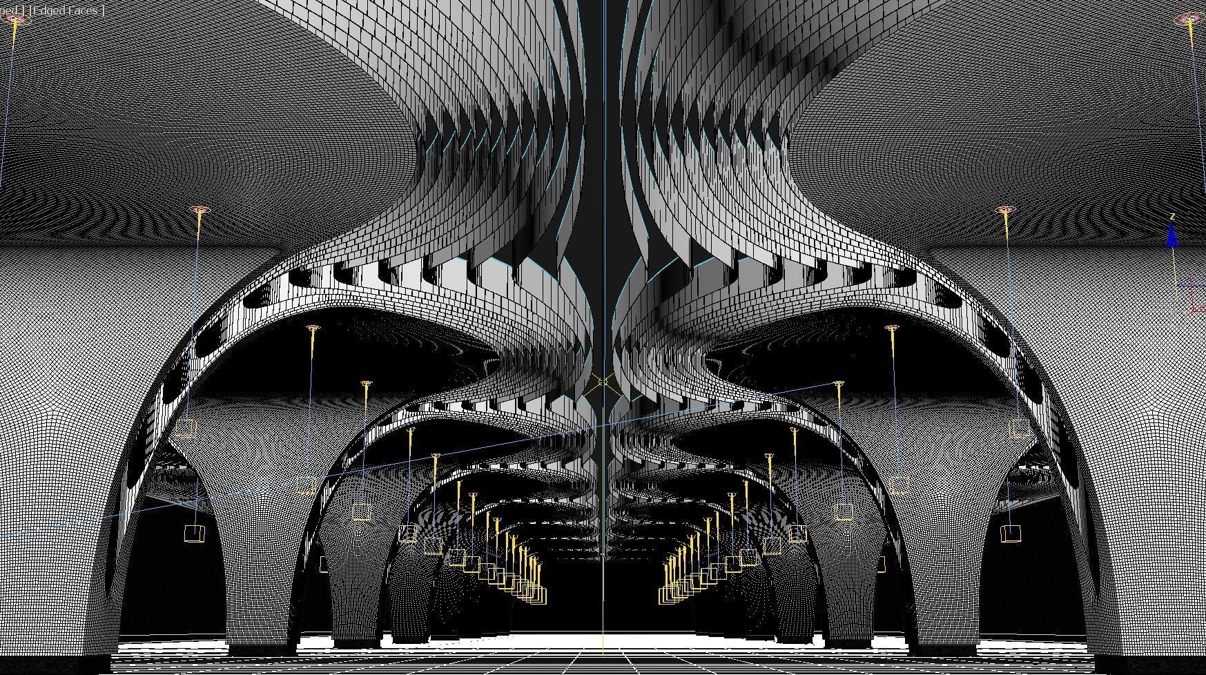 Futuristic Parametric Shanghai Subway Yuyuan Metro Station 3D model ...
