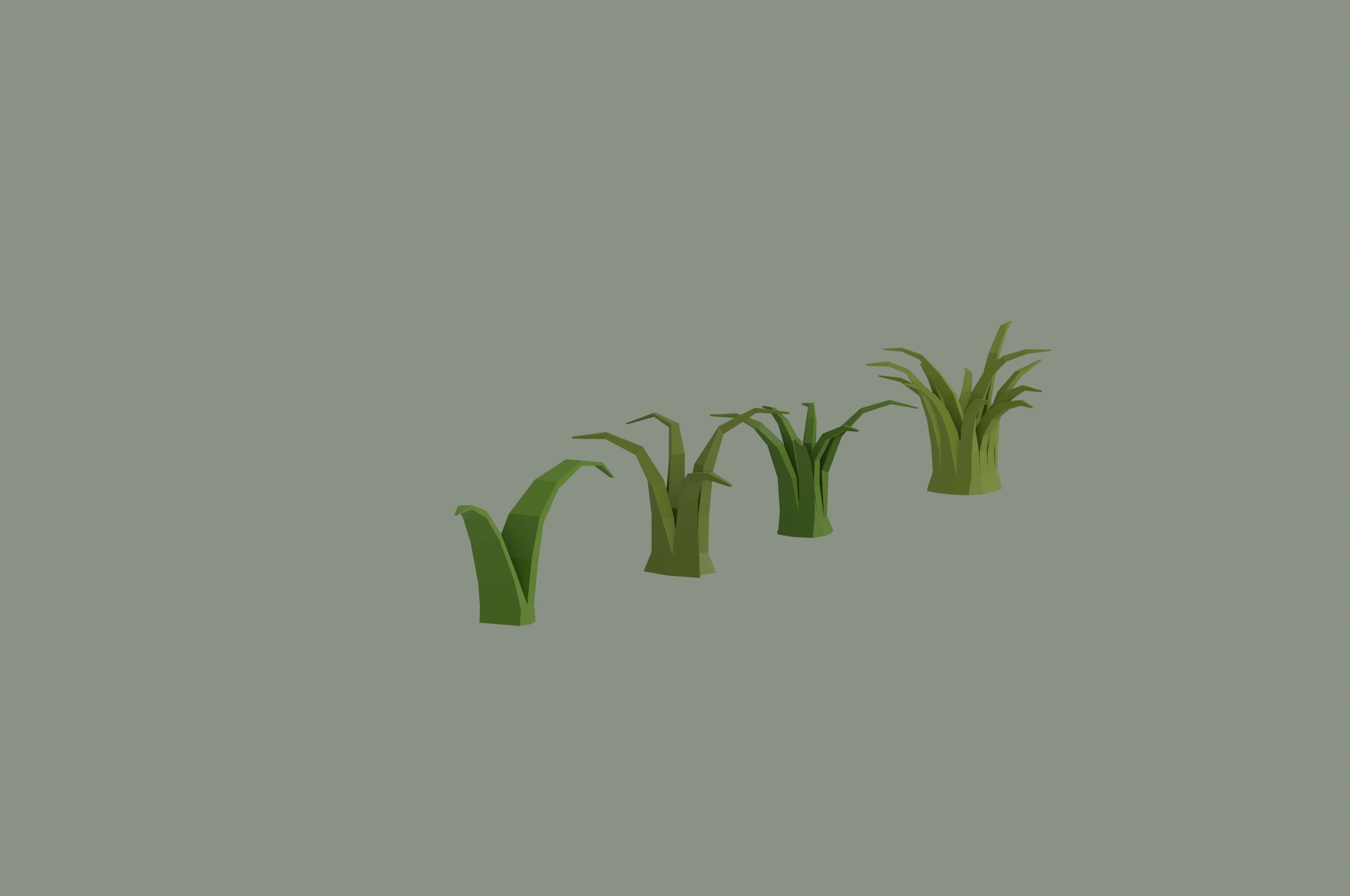3D model Grass Low Poly VR / AR / low-poly | CGTrader