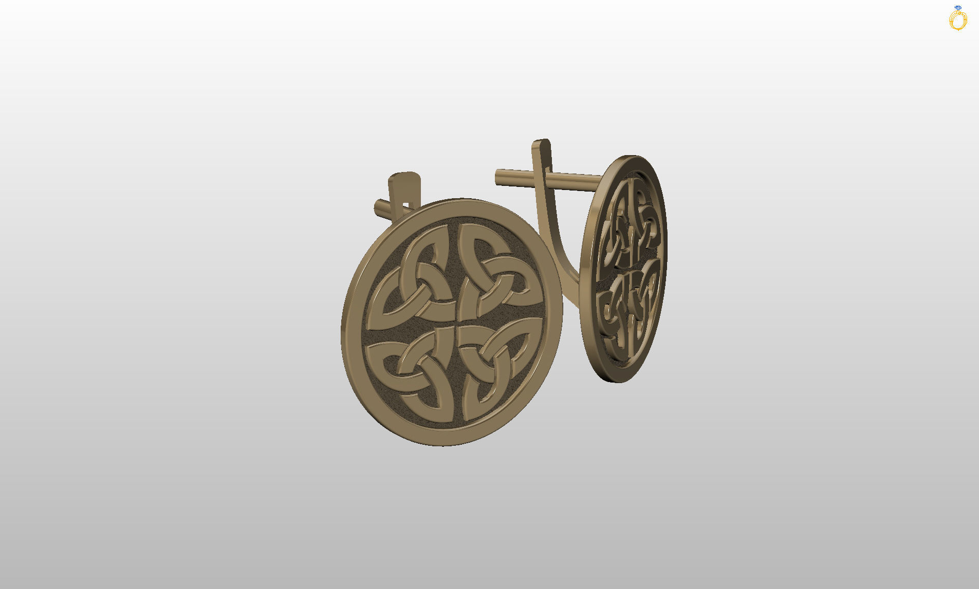 Earrings celtic 3D model 3D printable | CGTrader