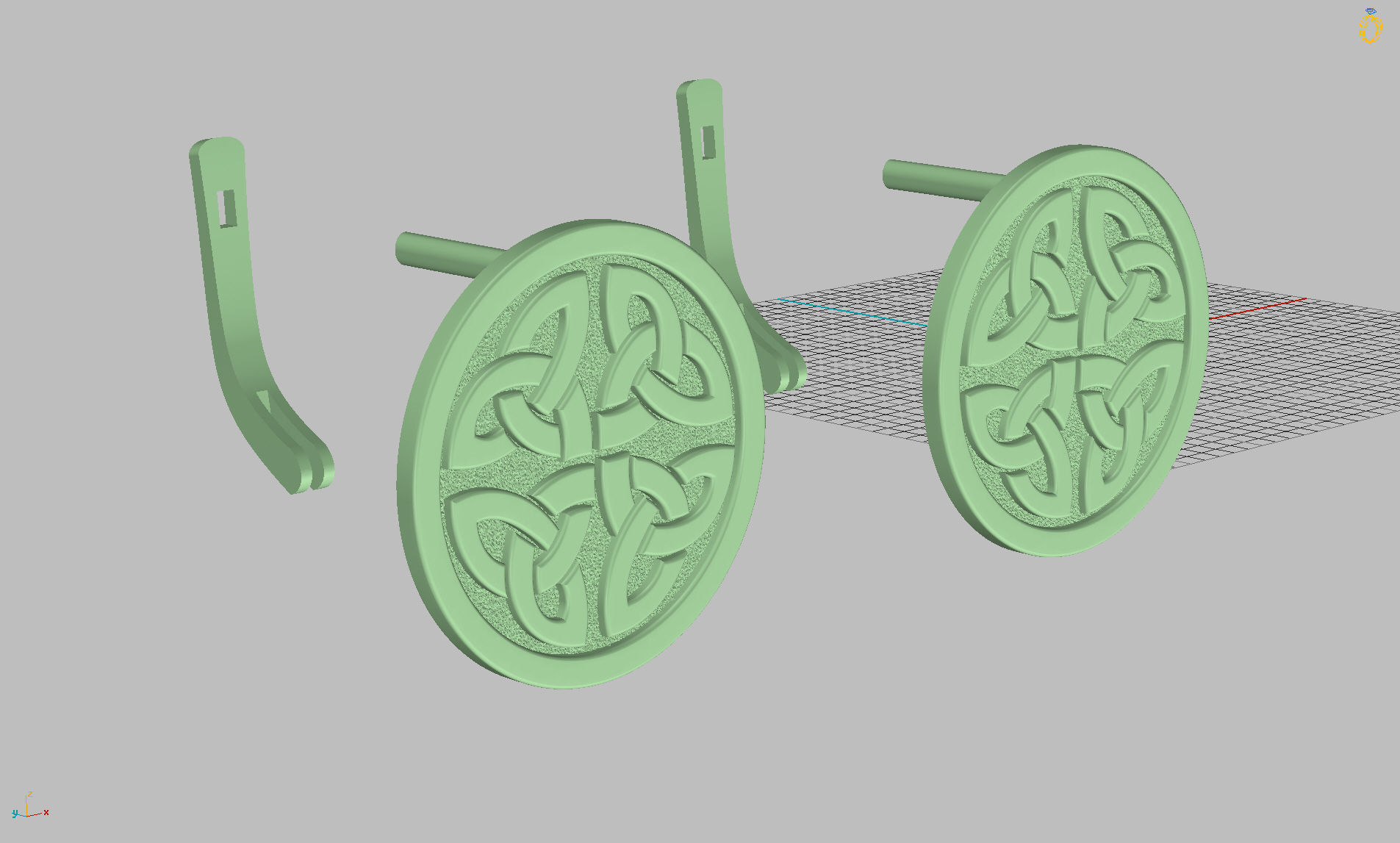 Earrings celtic 3D model 3D printable | CGTrader