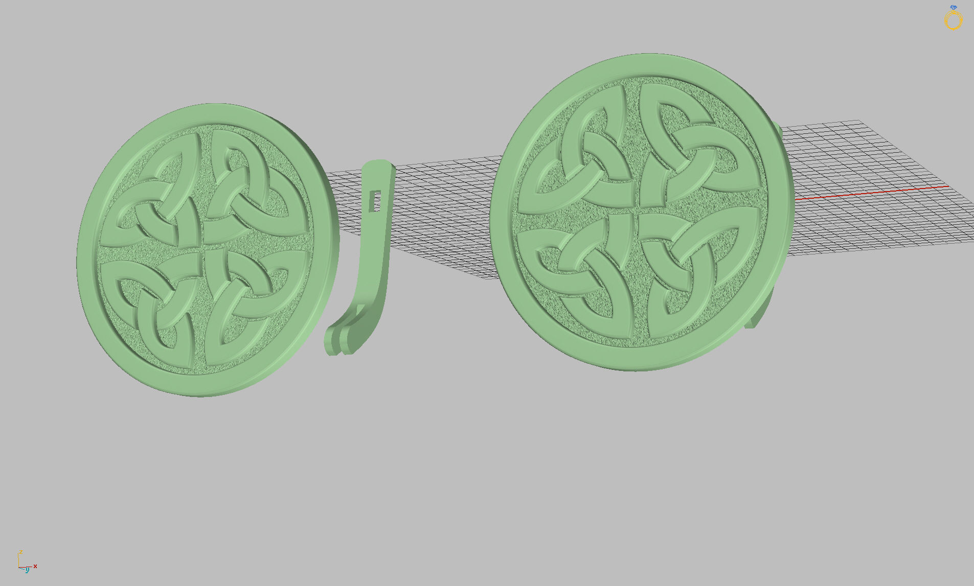 Earrings celtic 3D model 3D printable | CGTrader