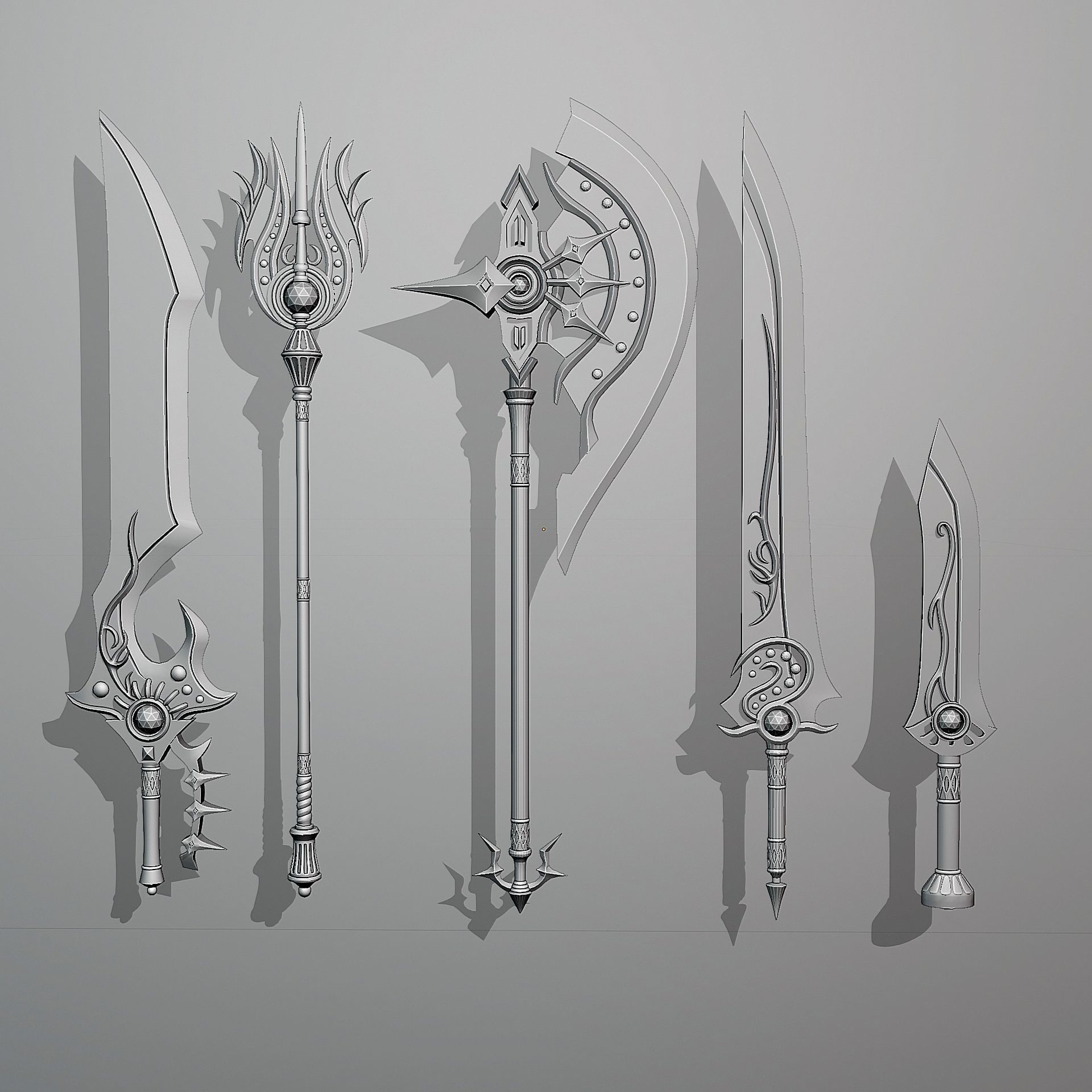 Fantasy weapon set 77 3D model | CGTrader