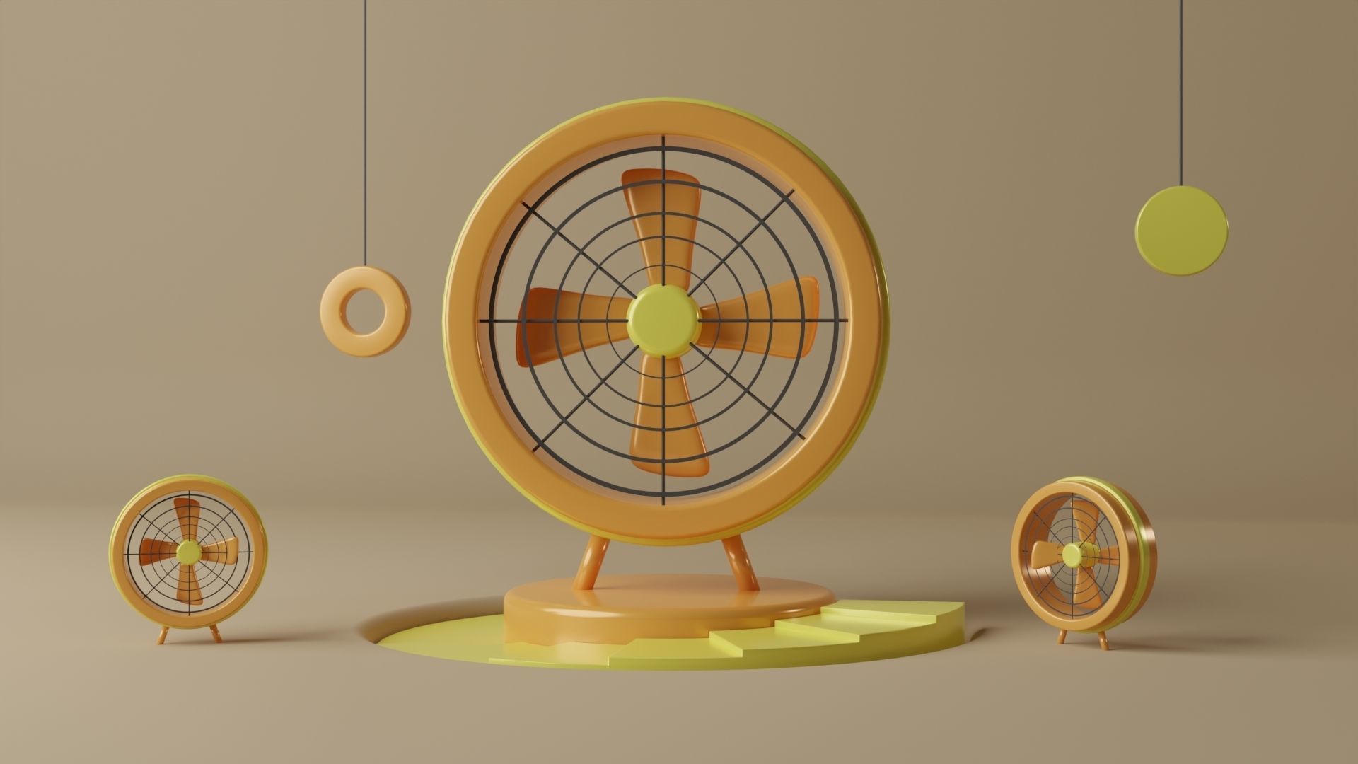 Electronic Animated Desk Fan 3D model animated | CGTrader