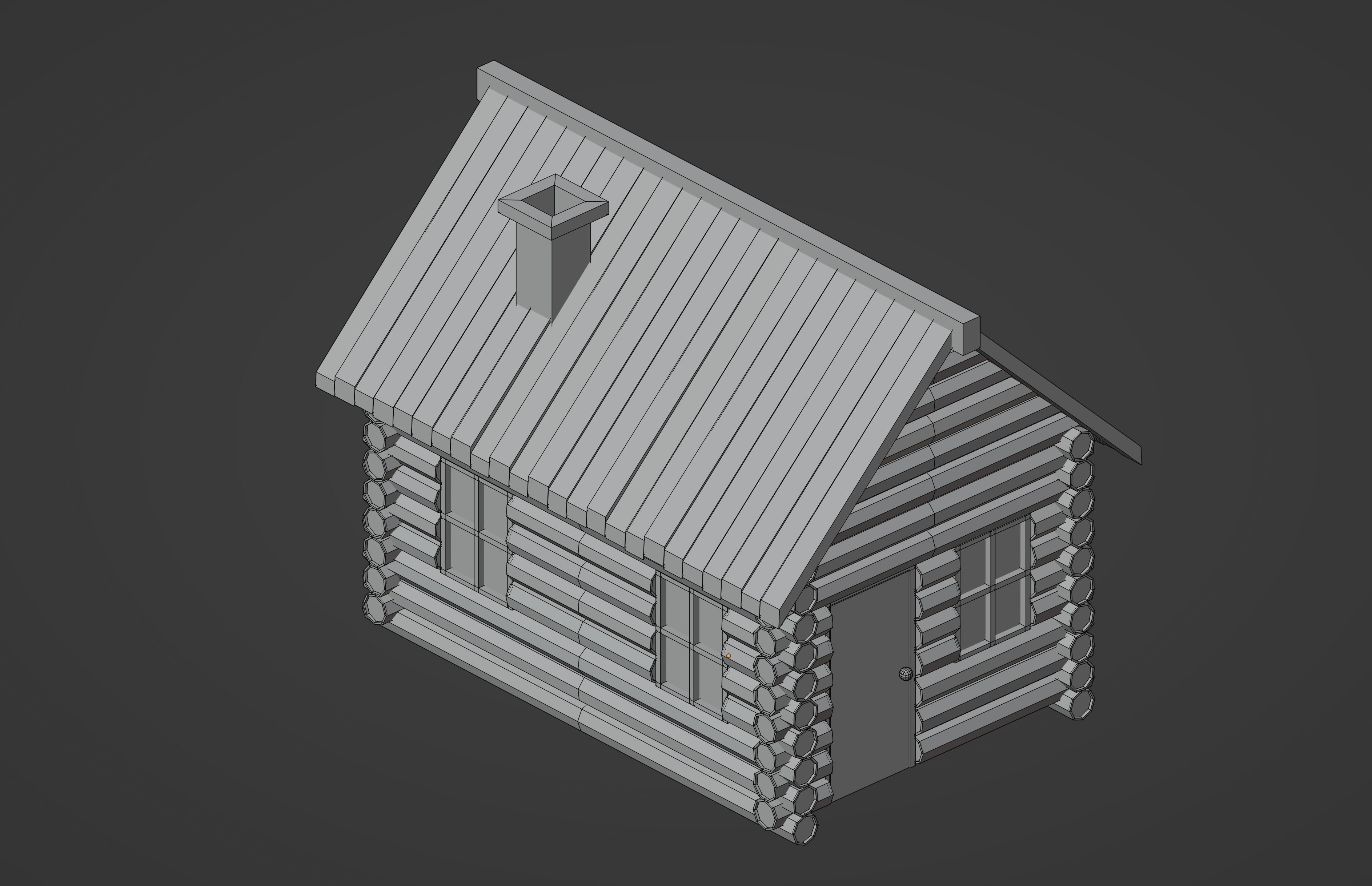 3D model Wooden Cabin Low Poly VR / AR / low-poly | CGTrader