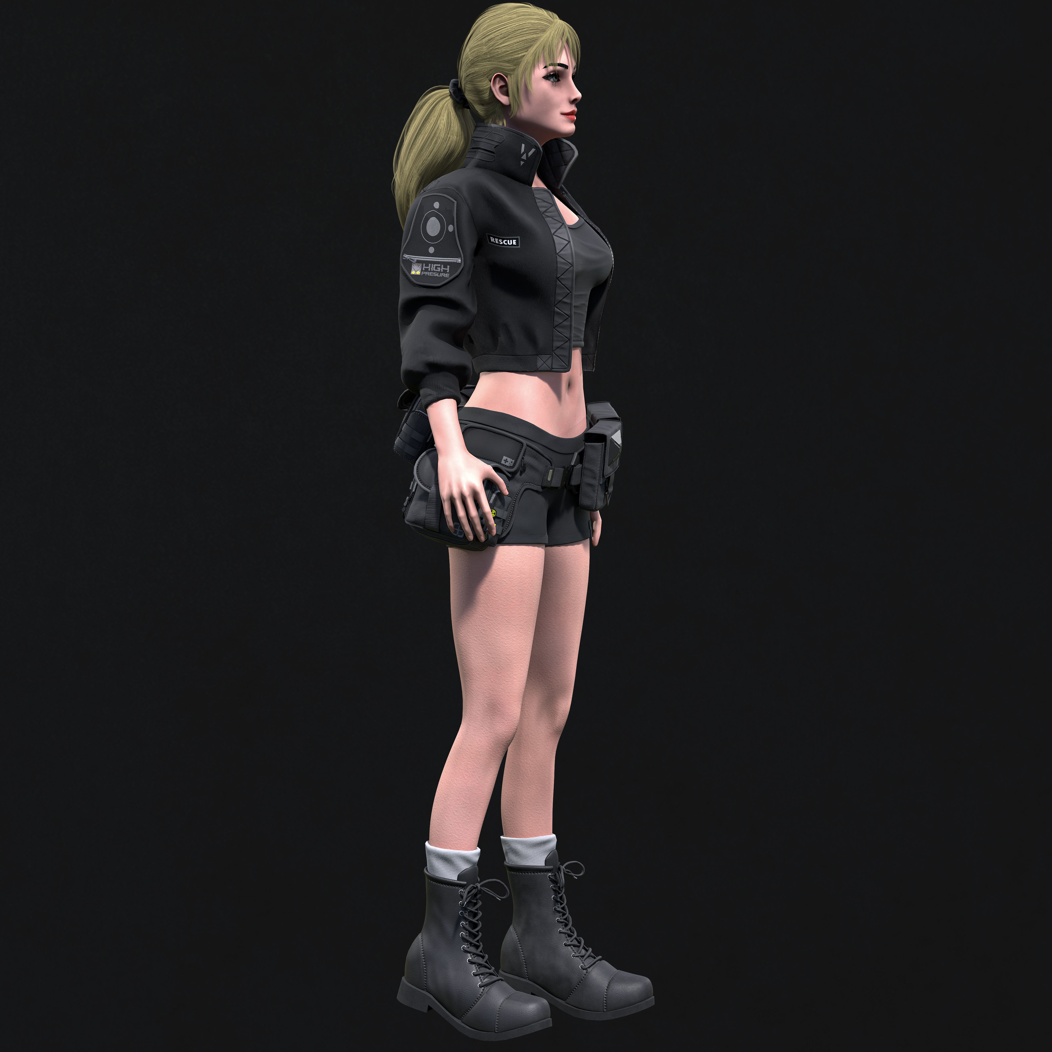 3D model Combat Girl 1 - Game Ready VR / AR / low-poly | CGTrader