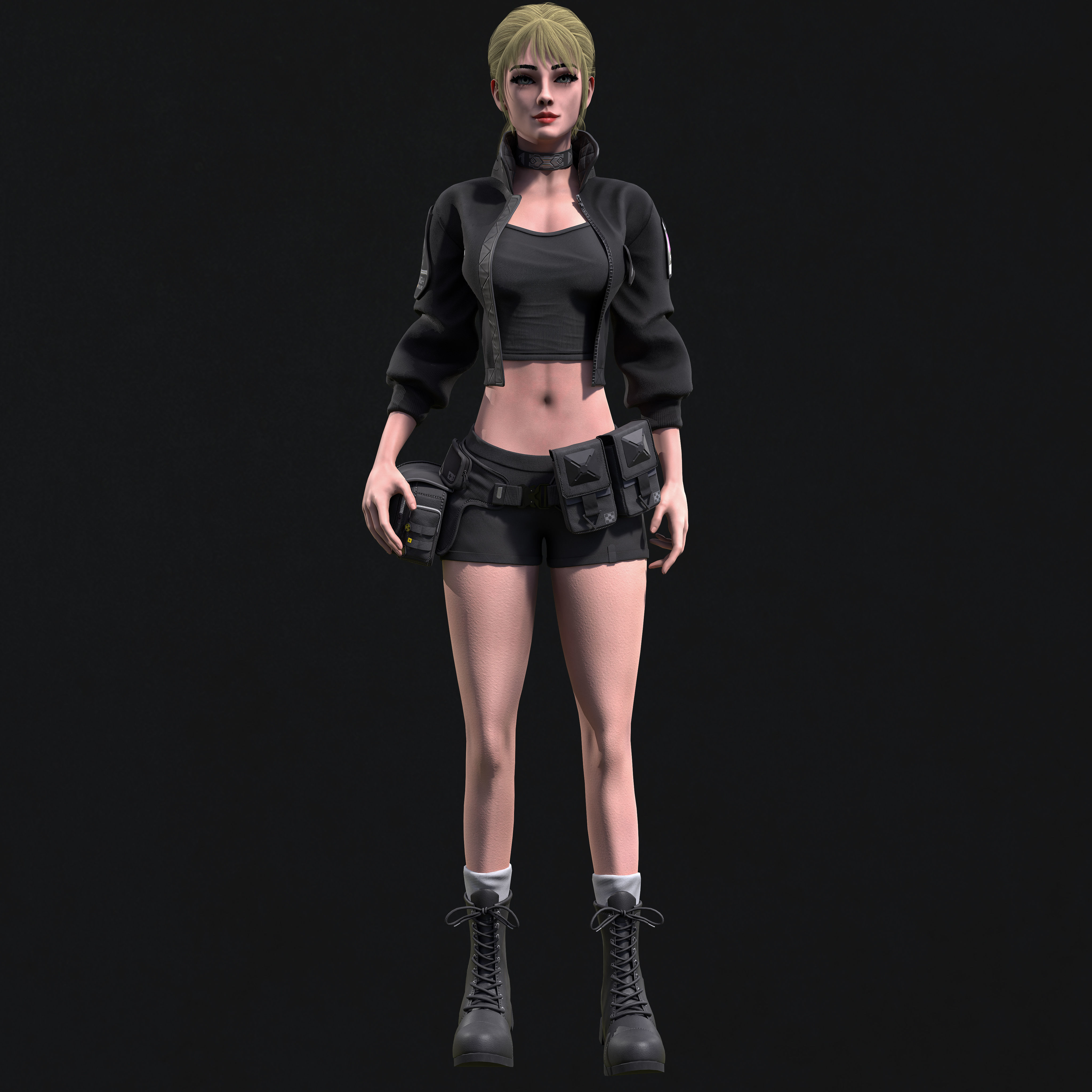 3D model Combat Girl 1 - Game Ready VR / AR / low-poly | CGTrader
