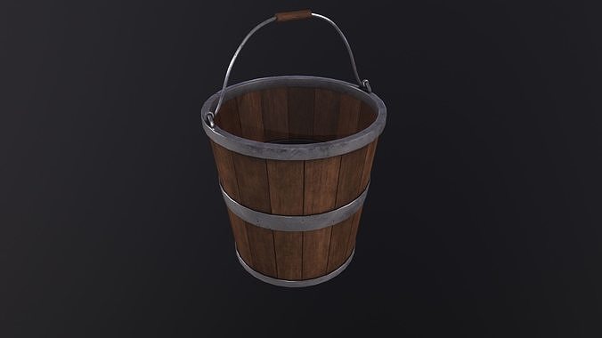 3D model Old Wooden Bucket 3D Model VR / AR / low-poly | CGTrader