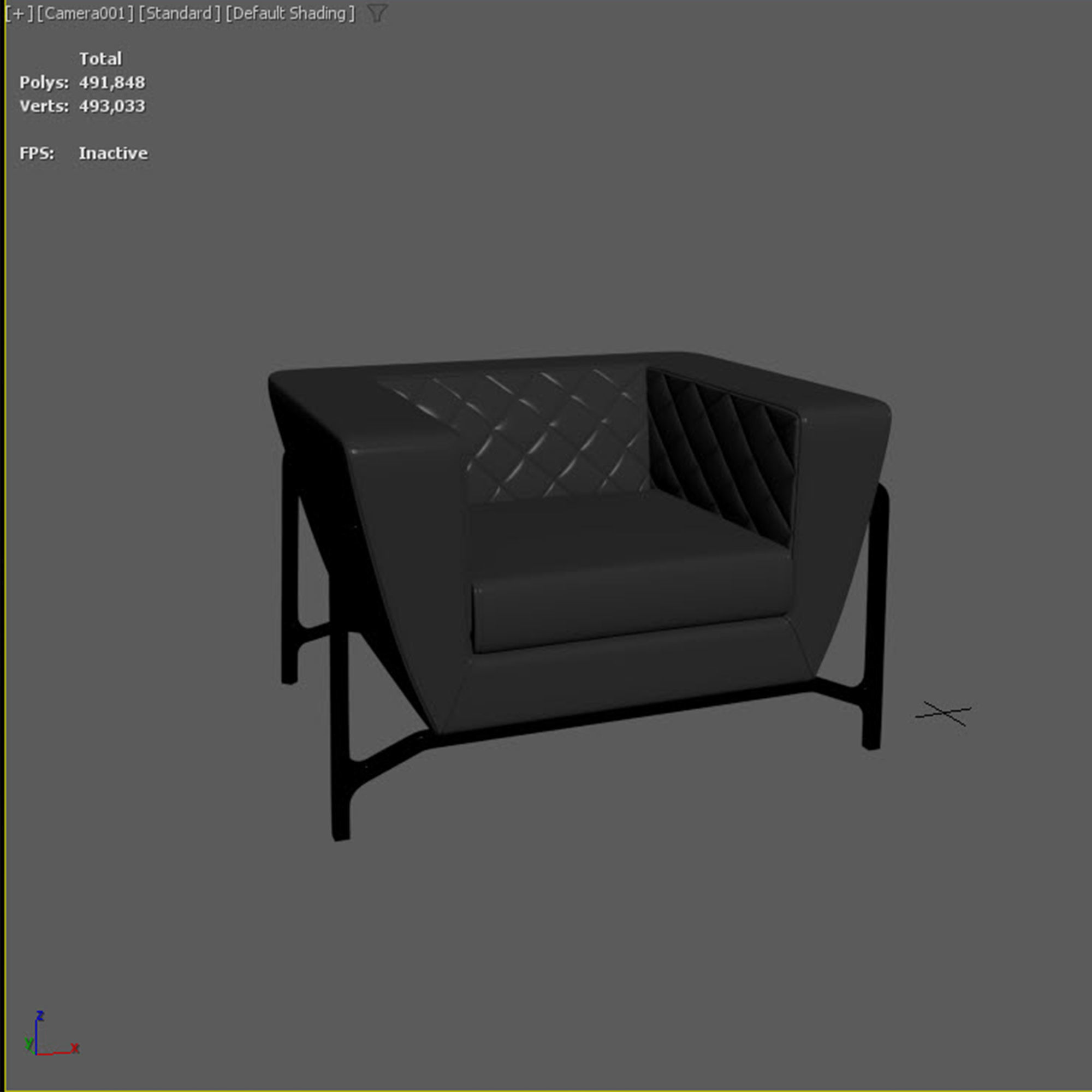 modern chester chair single 3D model | CGTrader