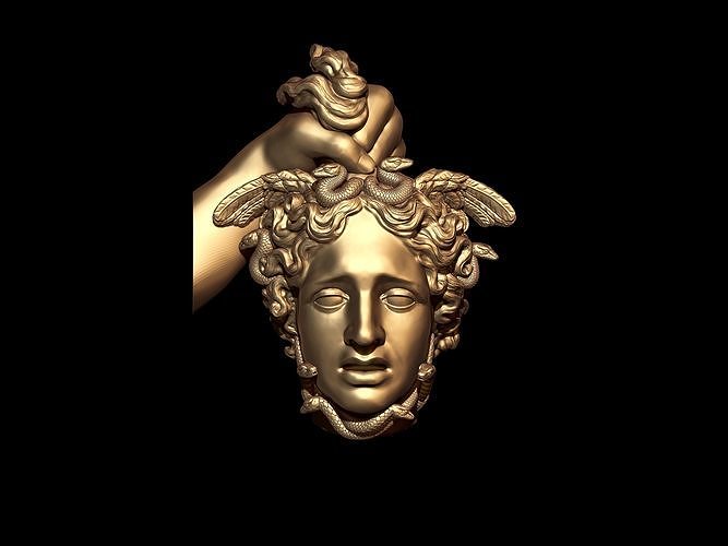 Severed head of Medusa 3D model 3D printable | CGTrader