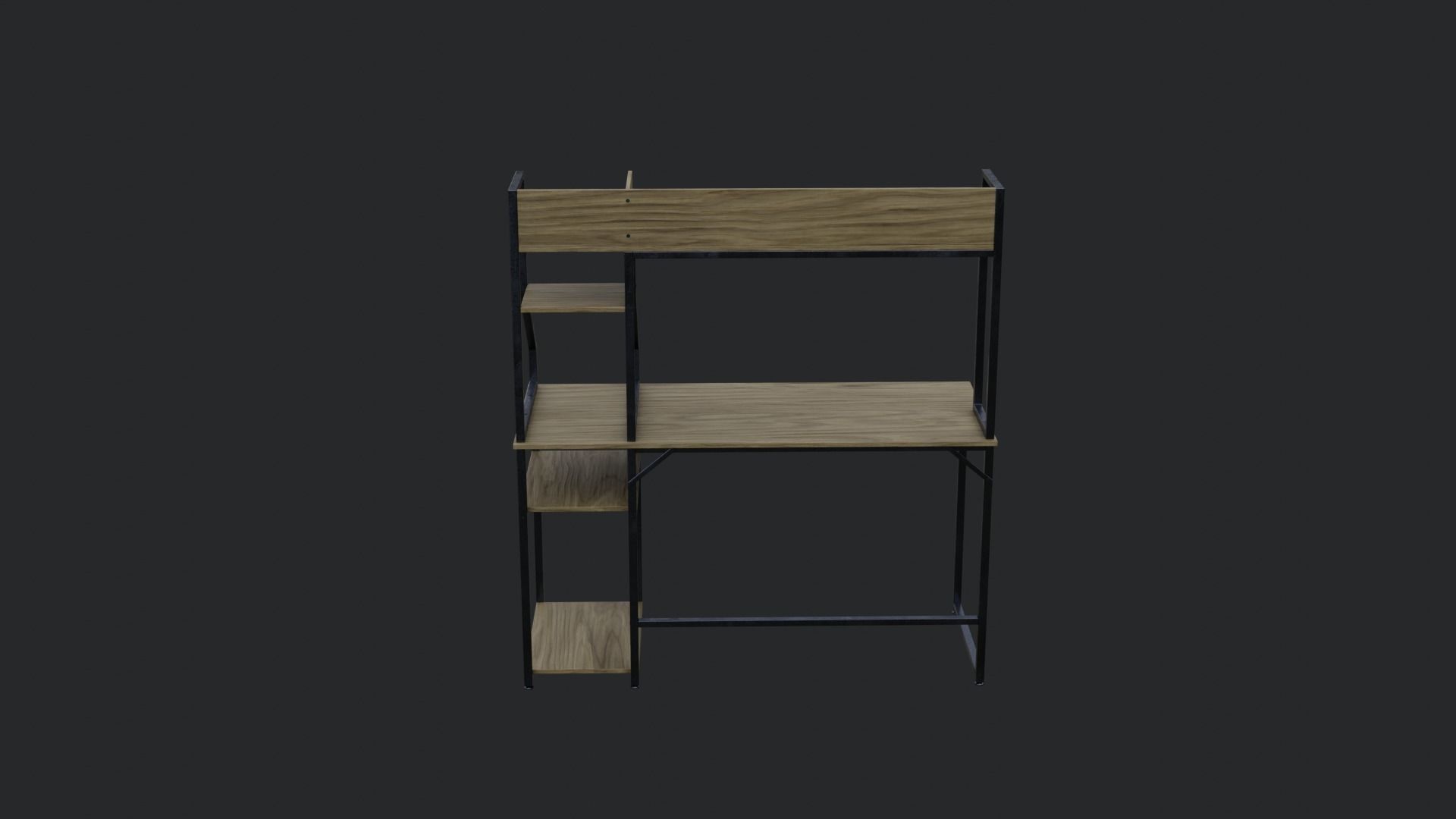 3D model computer desk and shelf VR / AR / low-poly | CGTrader