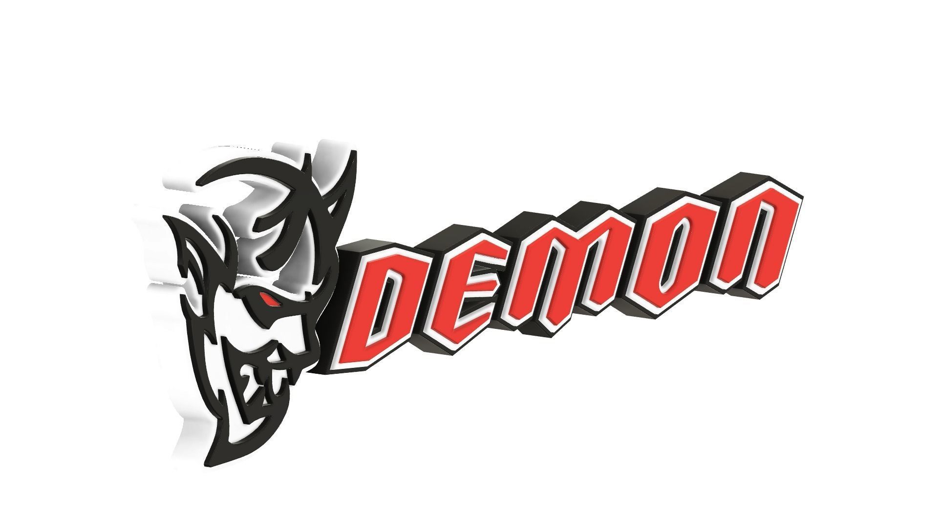 Dodge SRT Demon Big Logo for LED 3D model 3D printable | CGTrader