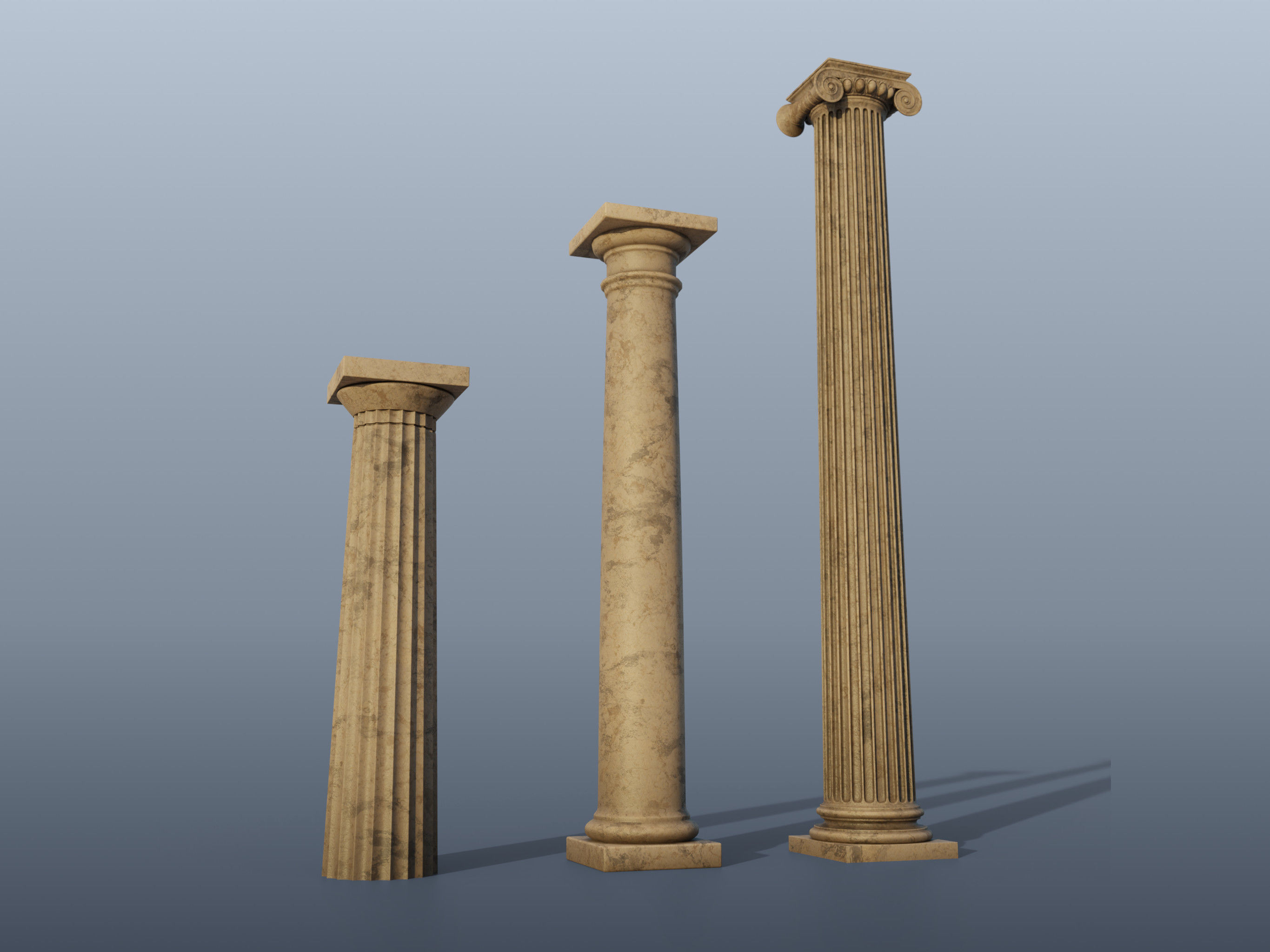 Classical columns 3D model | CGTrader