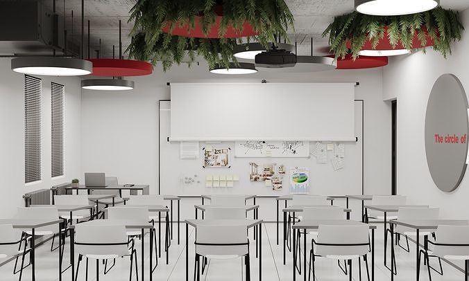 English learning center 3D model | CGTrader