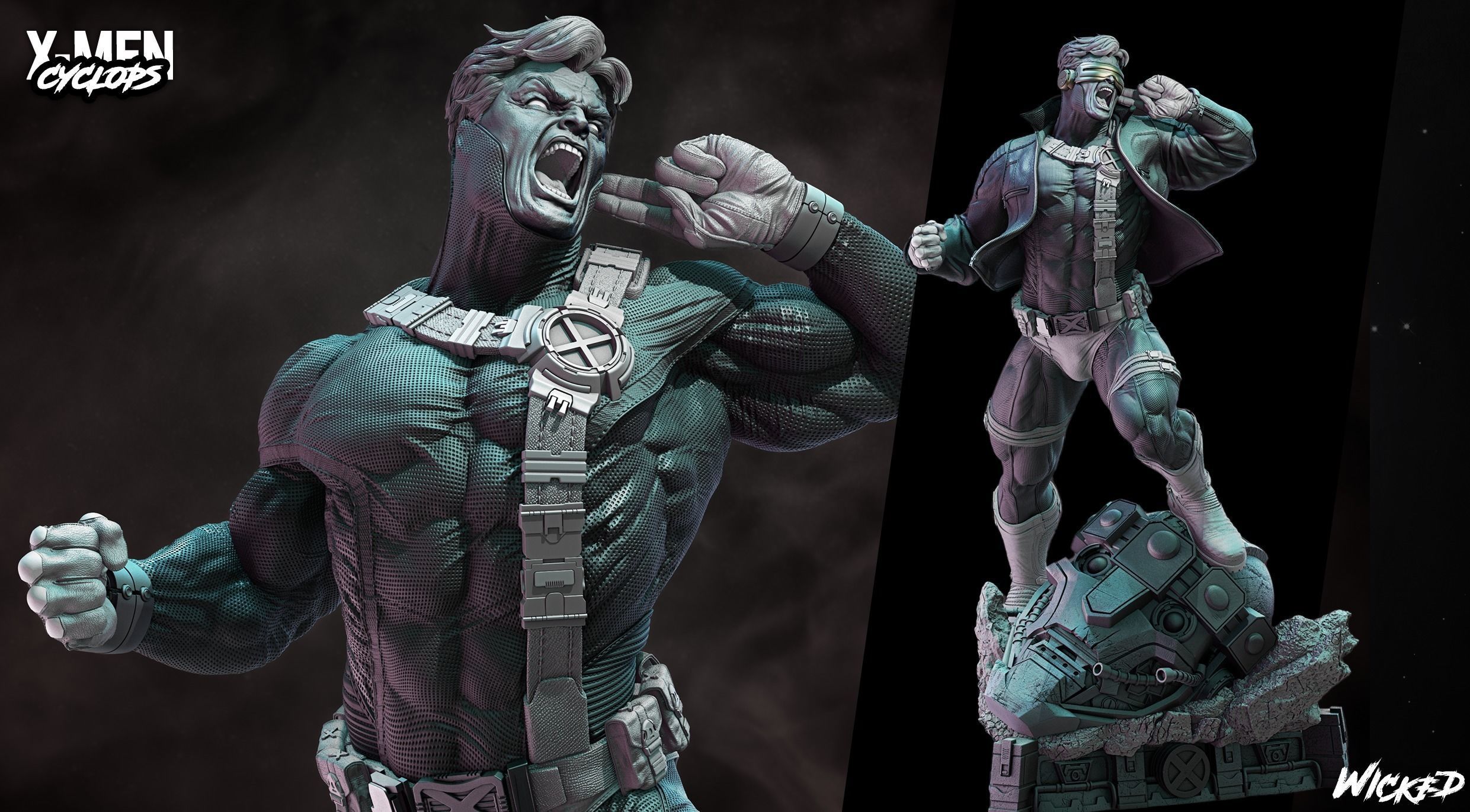 Wicked Marvel Cyclops Sculpture ready for 3d printing 3D model 3D ...