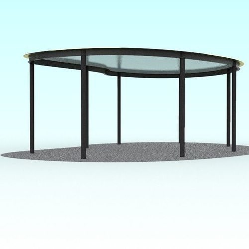 Curved steel-framed building 3D model | CGTrader
