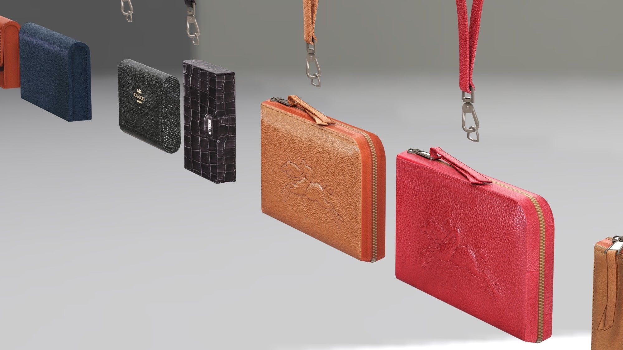 3D model Wallet purse collection - low poly VR / AR / low-poly | CGTrader