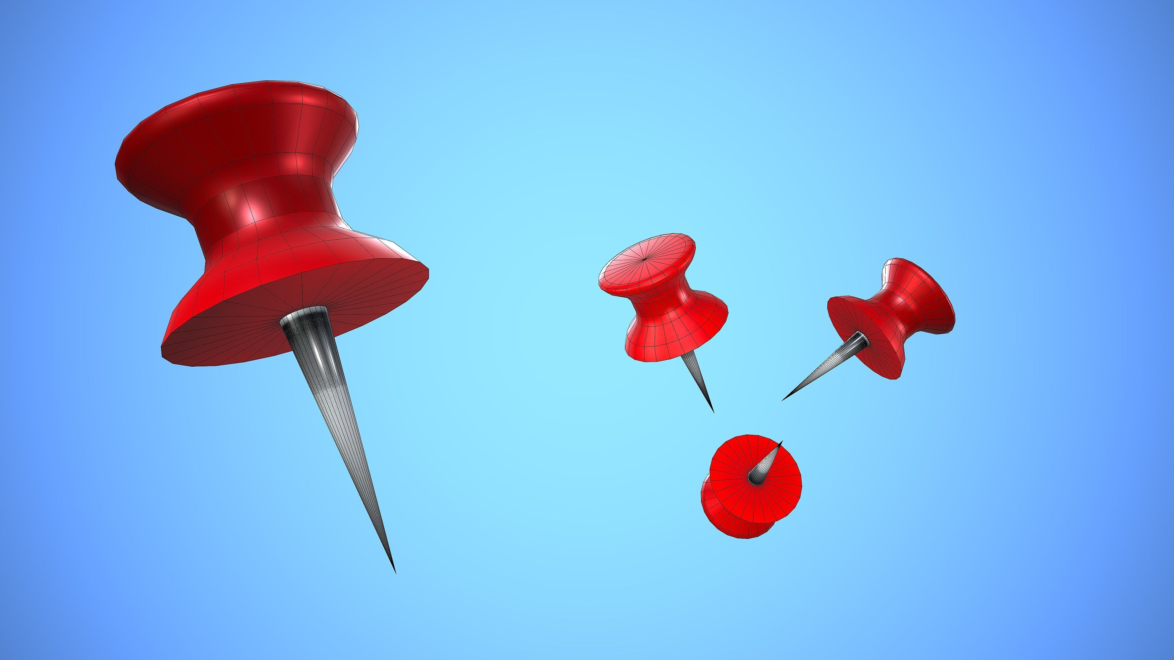 3D model PUSHPIN CARTOON STYLIZED VR / AR / low-poly | CGTrader
