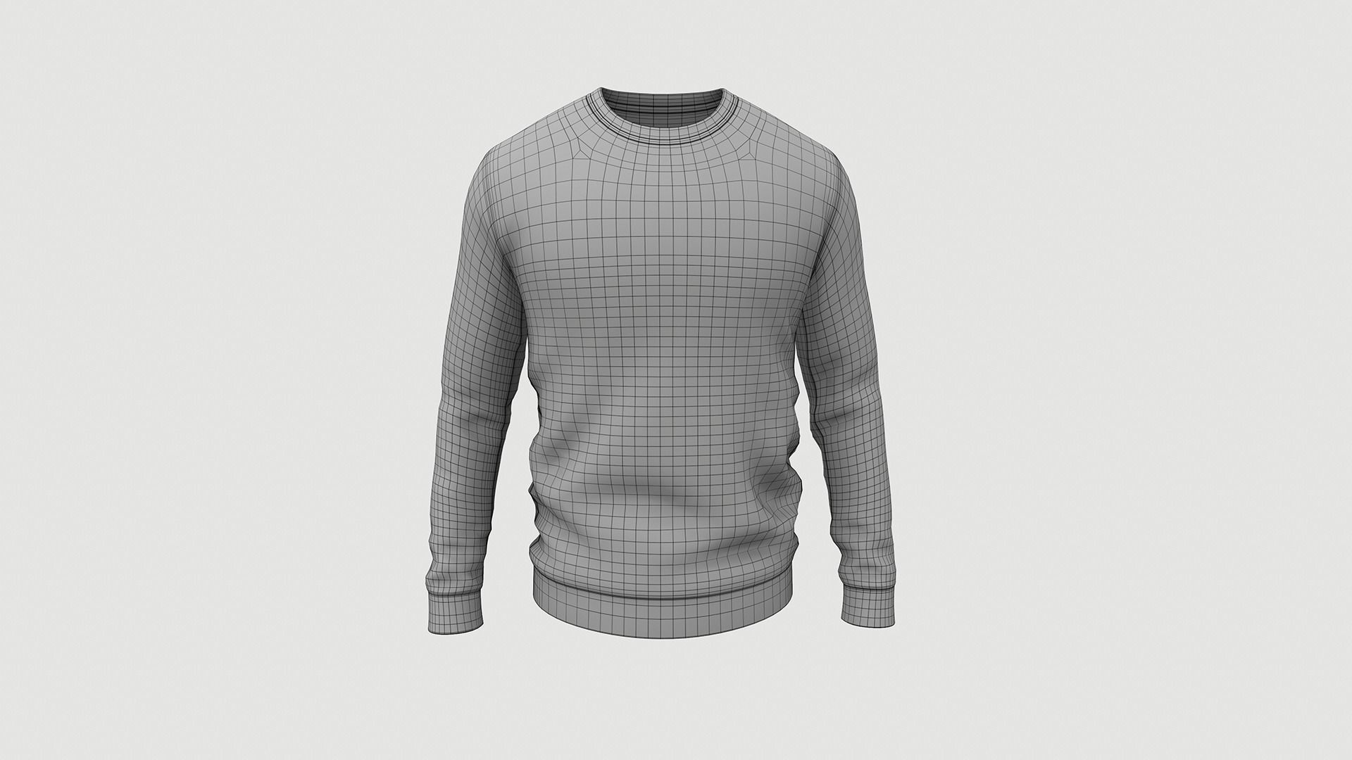 3D model Sweater full sleeves grey VR / AR / low-poly | CGTrader