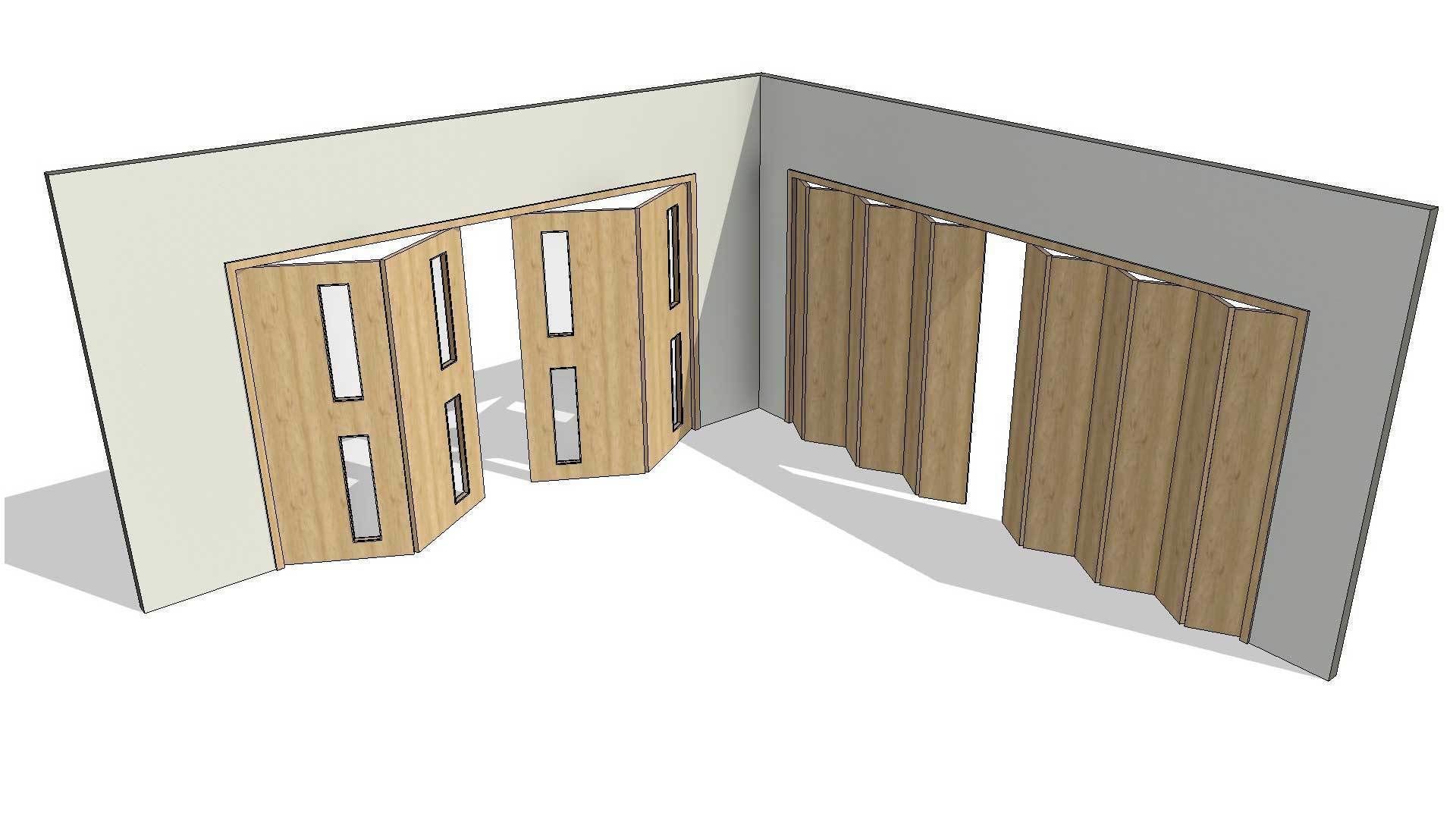 Fully Parametric Double Opening Bi-Fold Doors 3D model | CGTrader