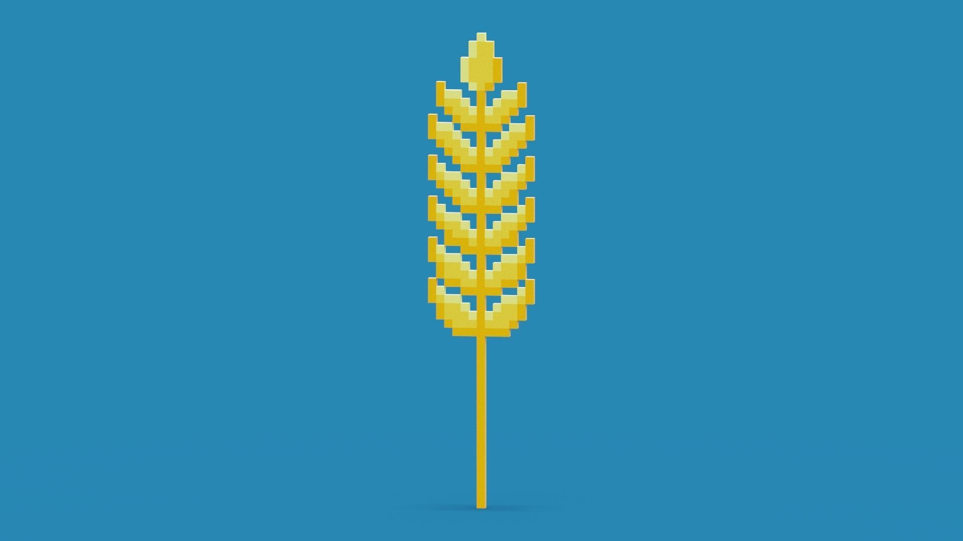3D model Pixel Wheat VR / AR / low-poly | CGTrader