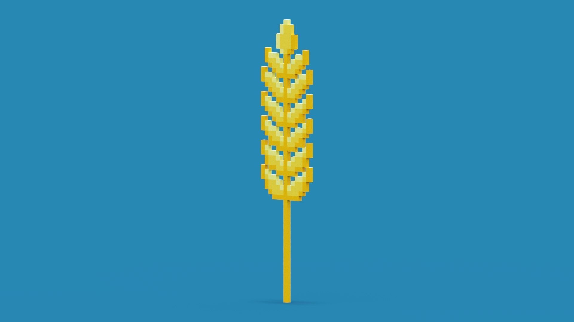 3D model Pixel Wheat VR / AR / low-poly | CGTrader