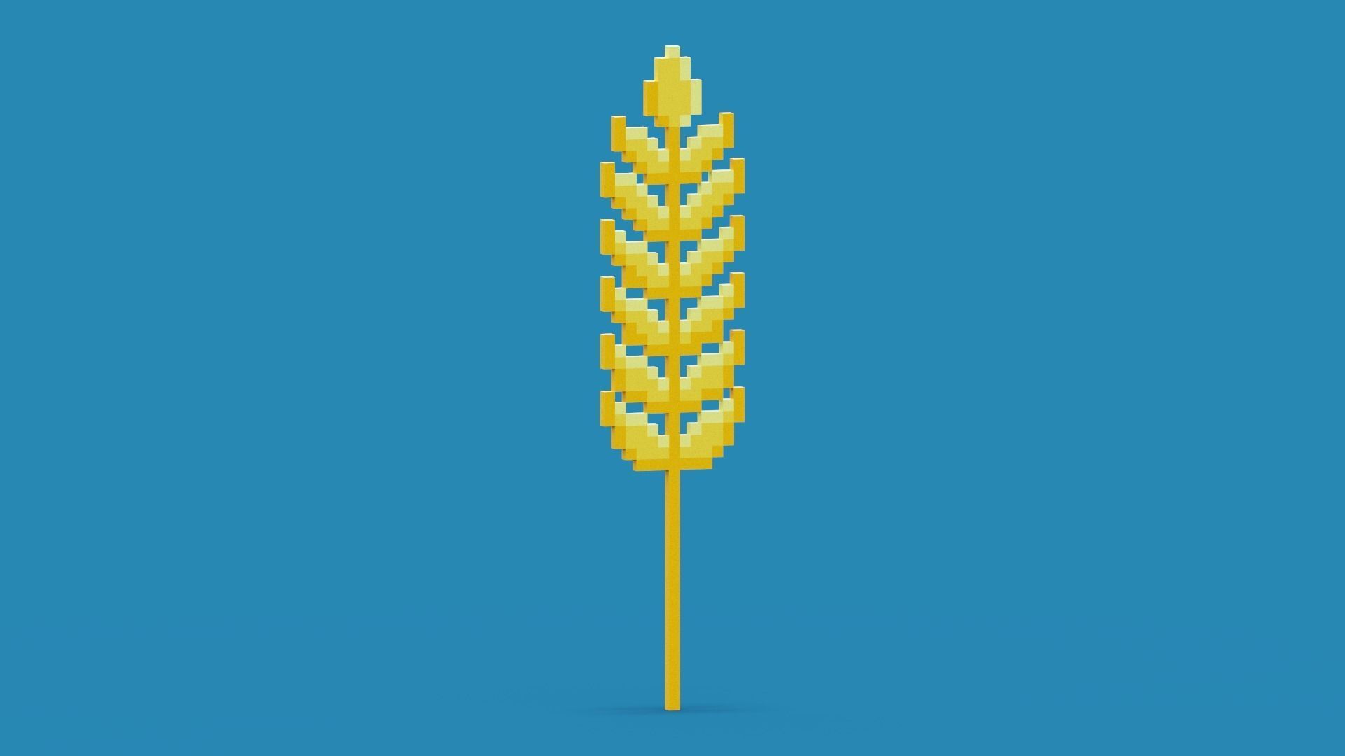 3D model Pixel Wheat VR / AR / low-poly | CGTrader