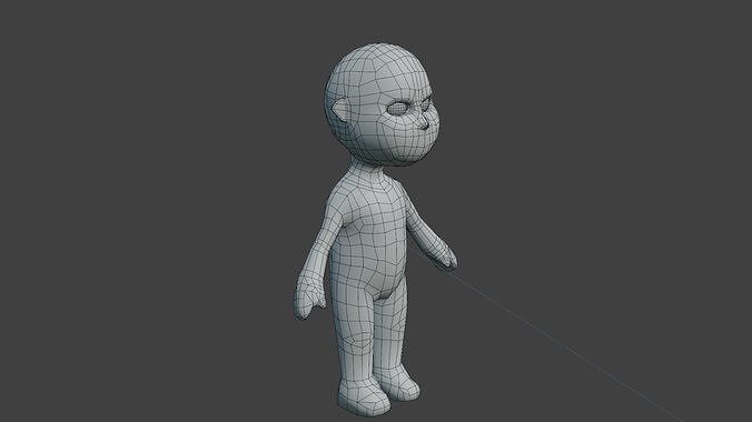 chibi low poly model free VR / AR / low-poly 3D model | CGTrader