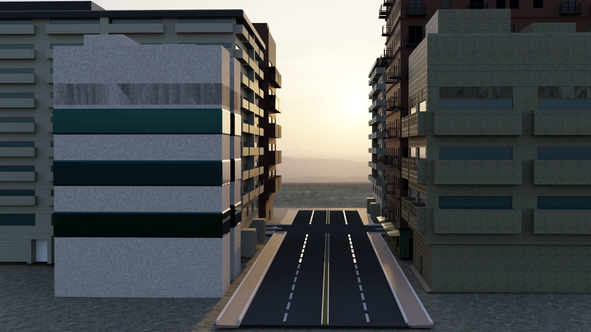 Small city view 3D model 3D printable | CGTrader