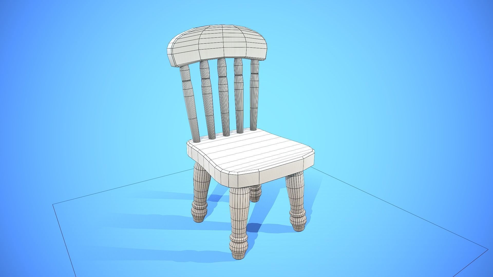 3D model RUSTIC CHAIR CARTOON STYLIZED VR / AR / low-poly | CGTrader