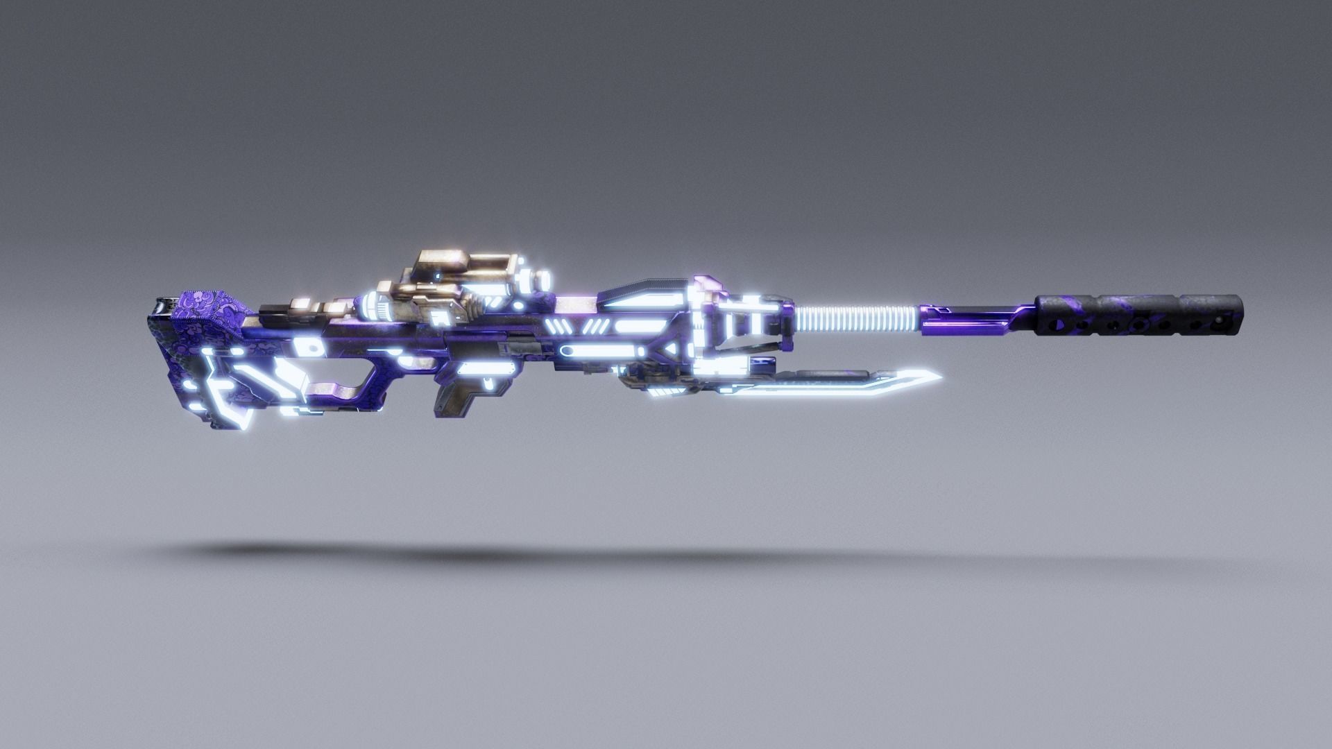 Wepon AWM 3D model rigged | CGTrader
