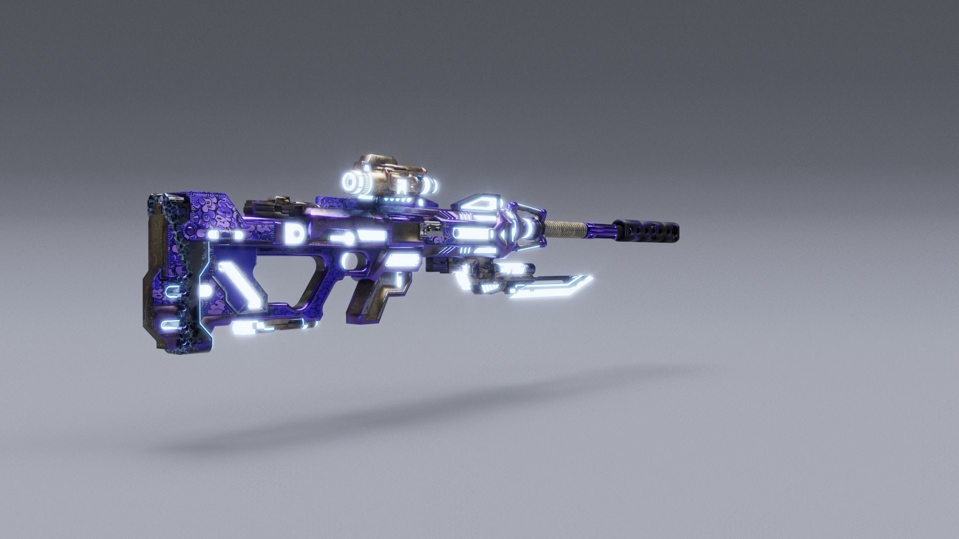 Wepon AWM 3D model rigged | CGTrader