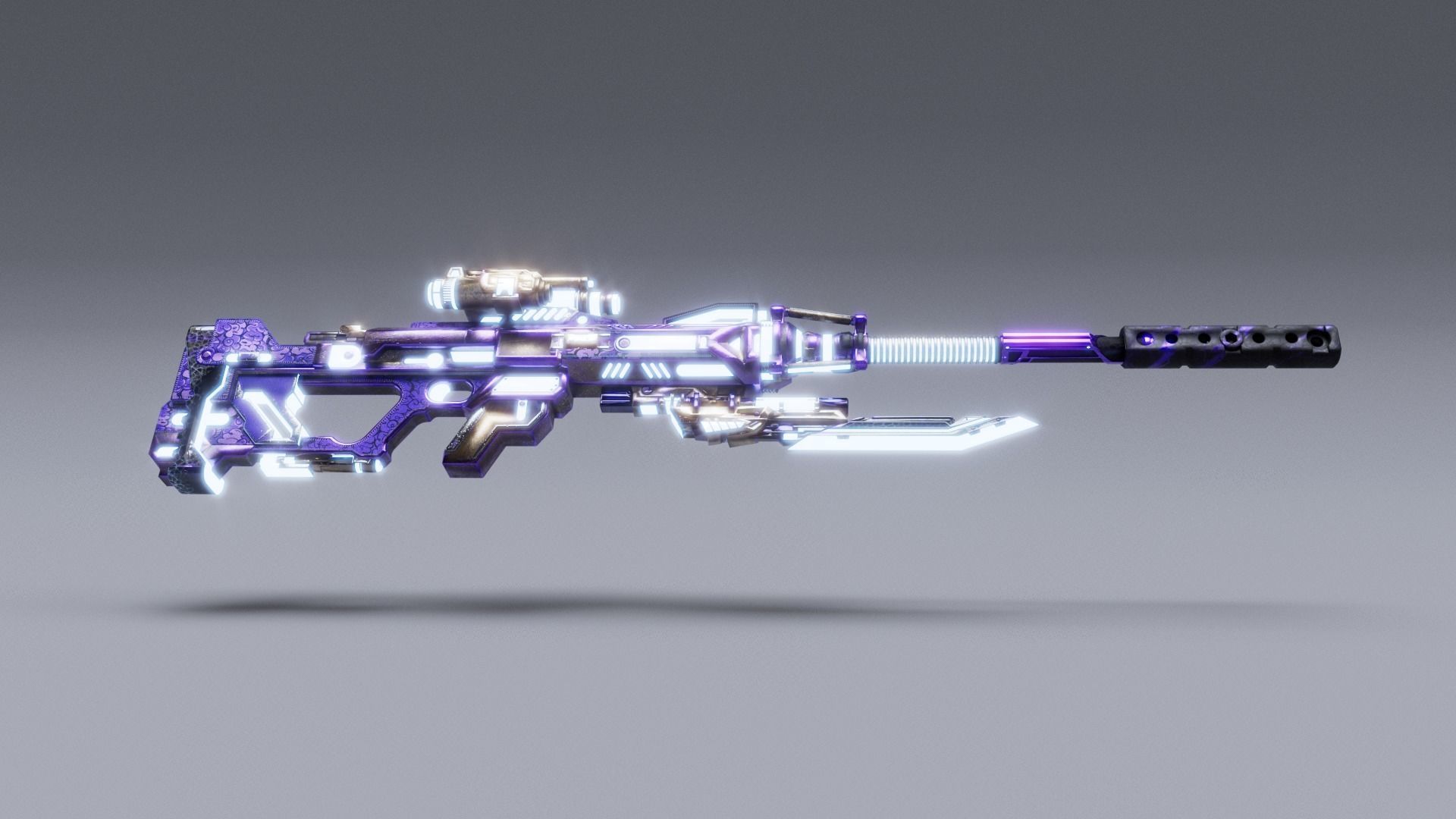 Wepon AWM 3D model rigged | CGTrader