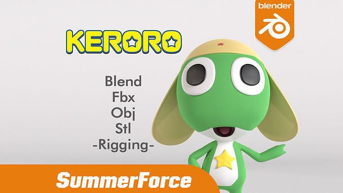 Keroro Sgt Frog 3D Model 3D model rigged | CGTrader