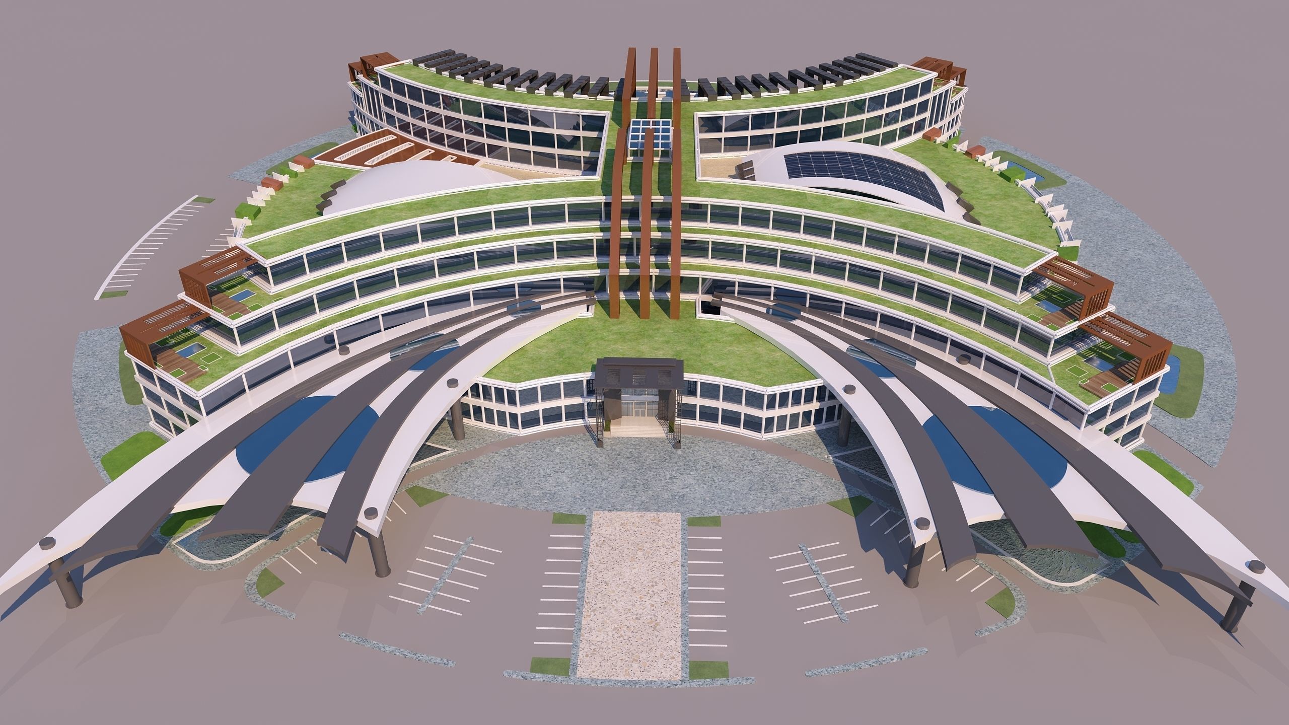 0180 - Hotel Modern Building 3D model | CGTrader