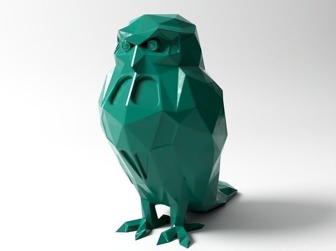 Polygon Owl 3D model 3D printable | CGTrader