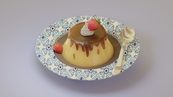 3D model Pudding VR / AR / low-poly | CGTrader