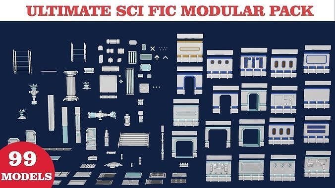 Ultimate Modular sci-fi pack 3D model | CGTrader
