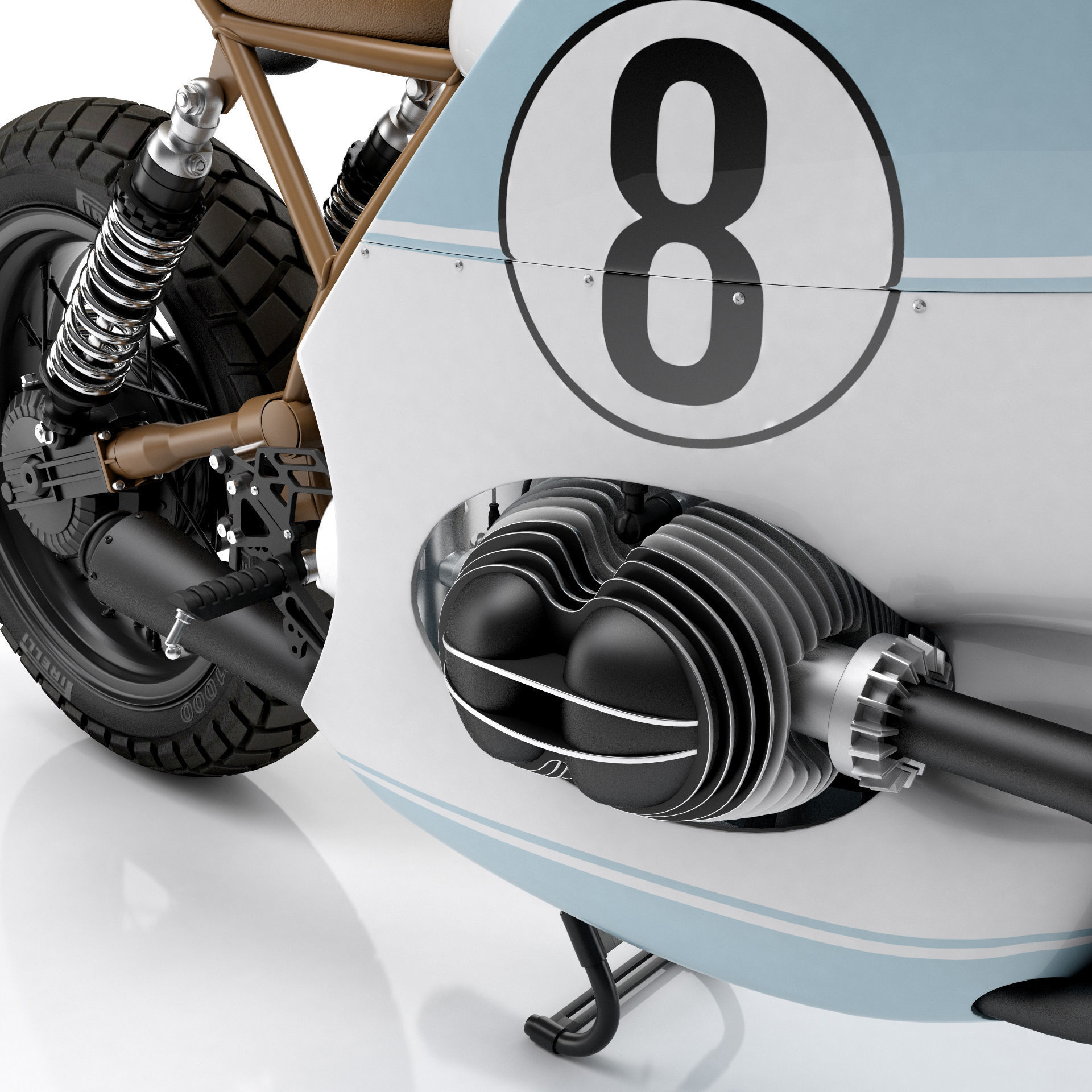 Cafe Racer R80 Motorcycle 3D model | CGTrader