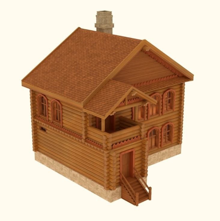 Log Wooden House 3D model | CGTrader