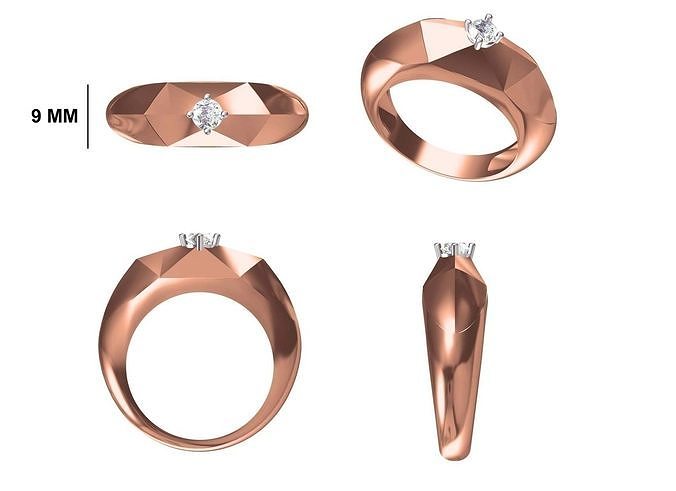 Mens Ring STL OBJ FBX JCD Details 3D model 3D printable | CGTrader